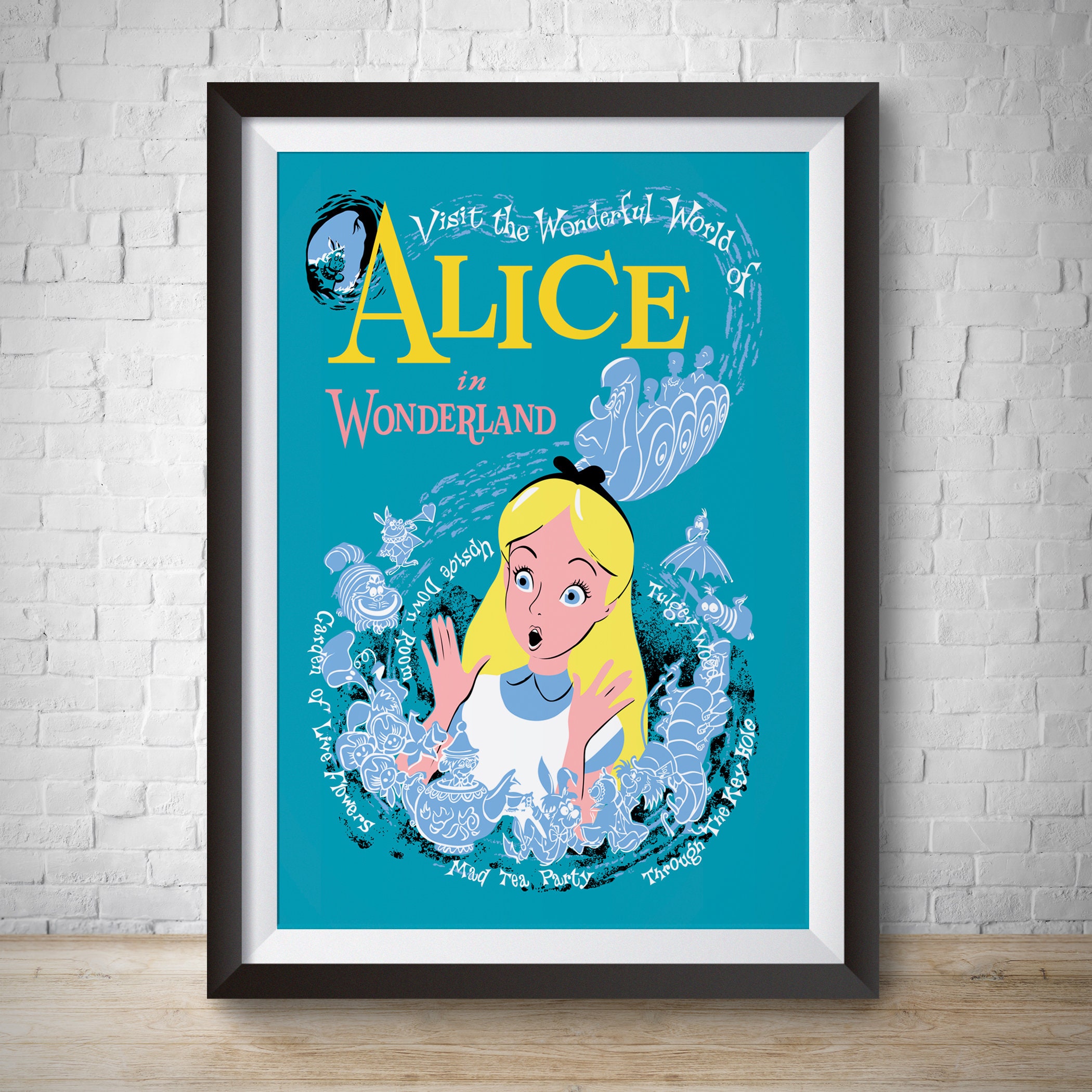 Alice in Wonderland Attraction Poster, Fantasyland Disneylan | Inspire ...