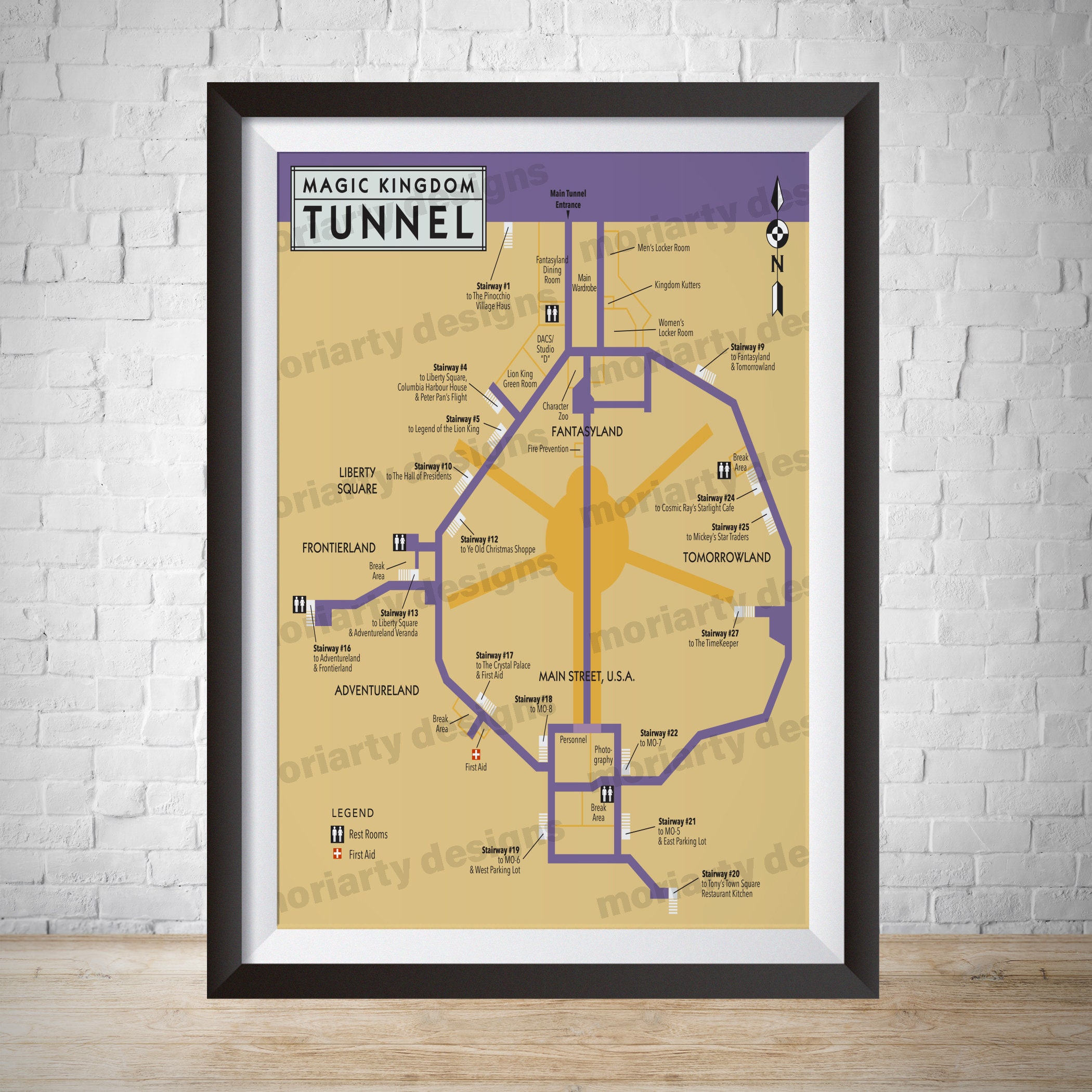 Disney World Map Magic Kingdom Utilidors Disney Park Map Mag | Inspire ...