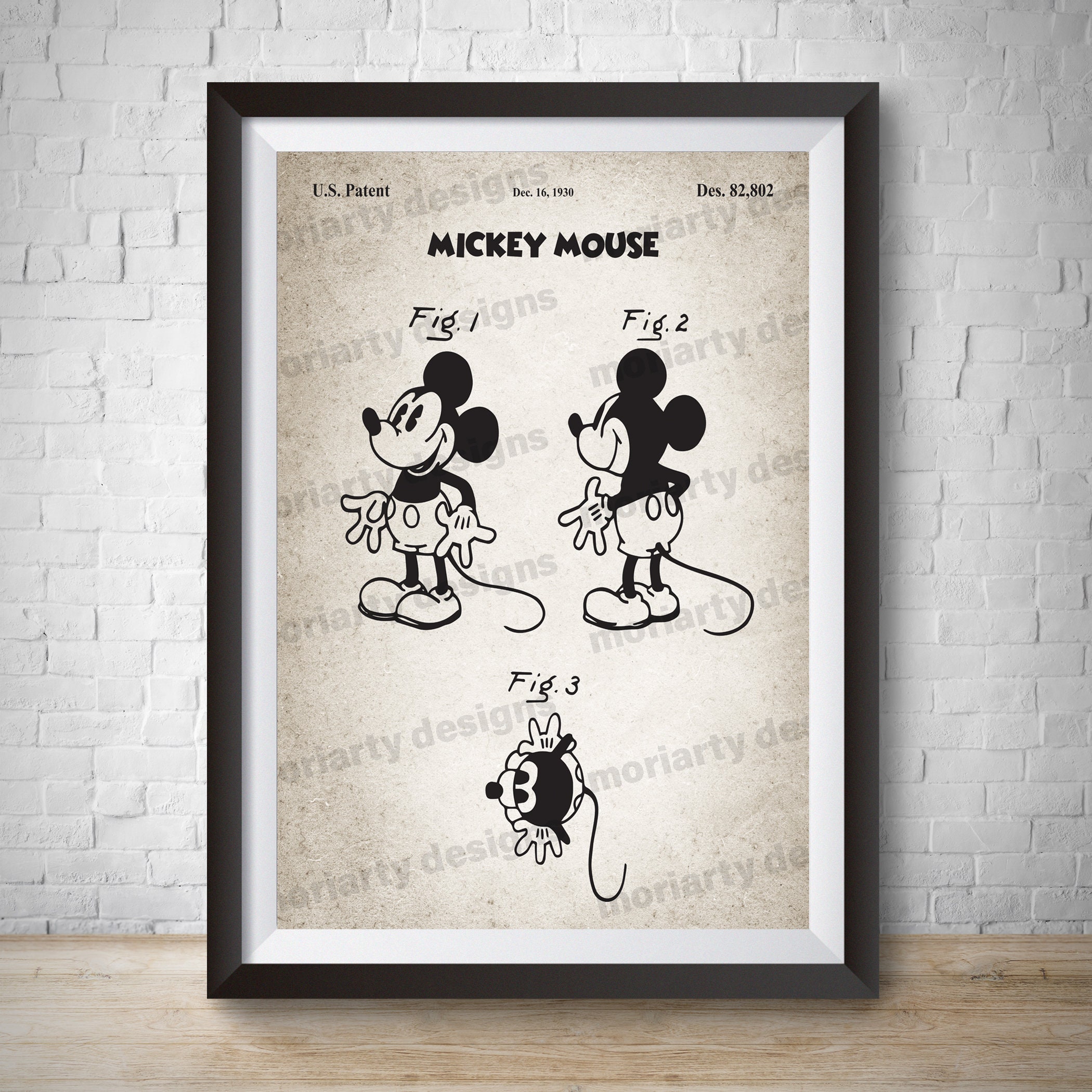 Mickey Mouse Disney Patent Magic Kingdom Vintage Patent Vint | Inspire ...