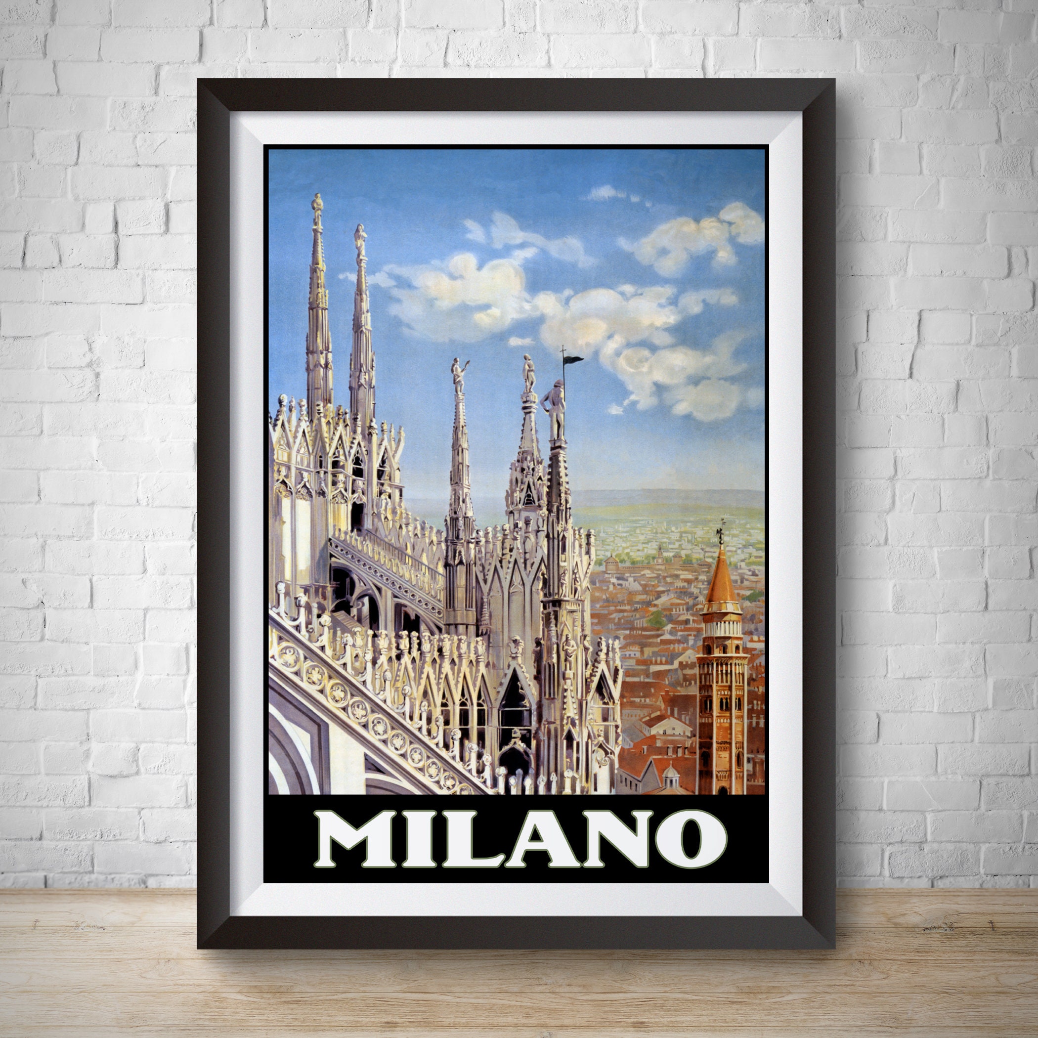 Milano Milan Vintage Travel Poster 1920 Vintage Advertisemen | Inspire Uplift