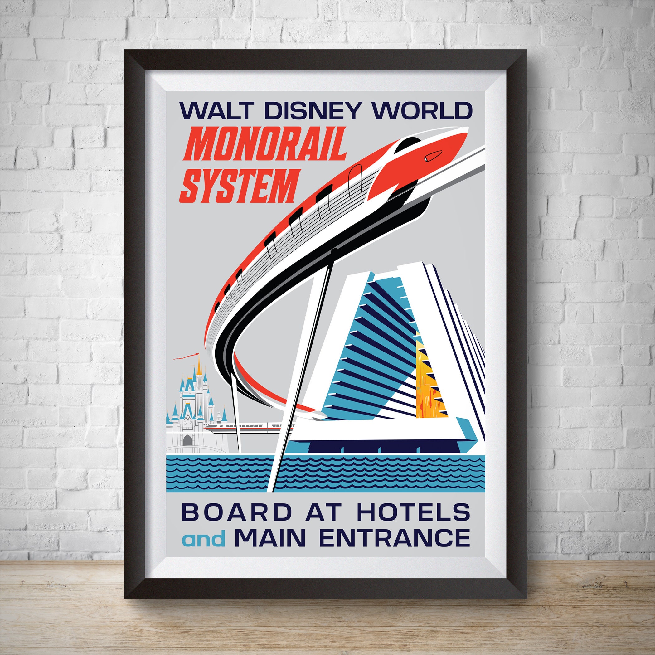 Monorail Attraction Poster, Disney World Poster Disneyland V | Inspire ...