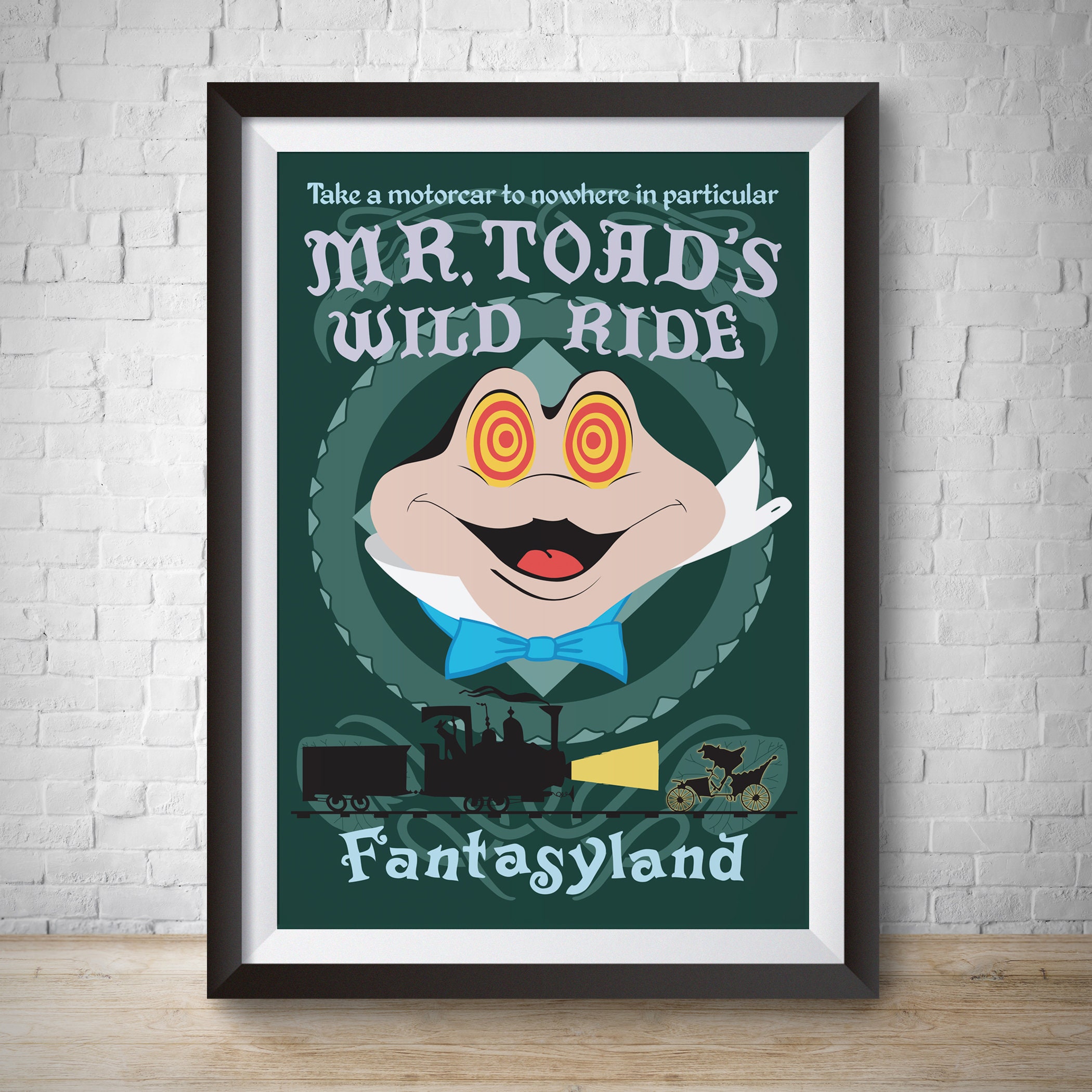 Mr Toads Wild Ride Attraction Poster, Vintage Poster Disneyl | Inspire ...