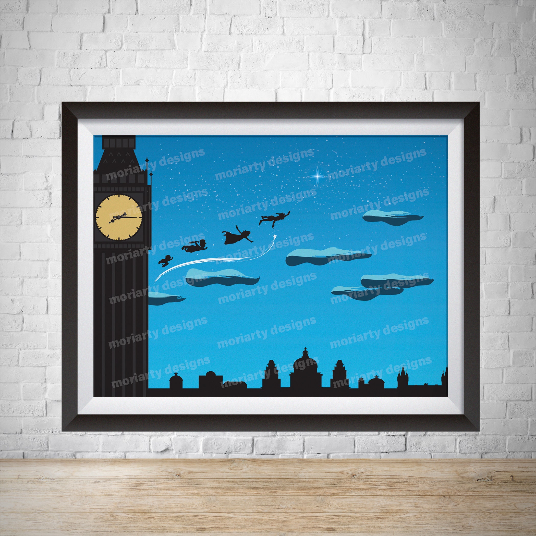 Peter Pan Poster Disney Nursery Minimalist Disney Tinkerbell | Inspire ...