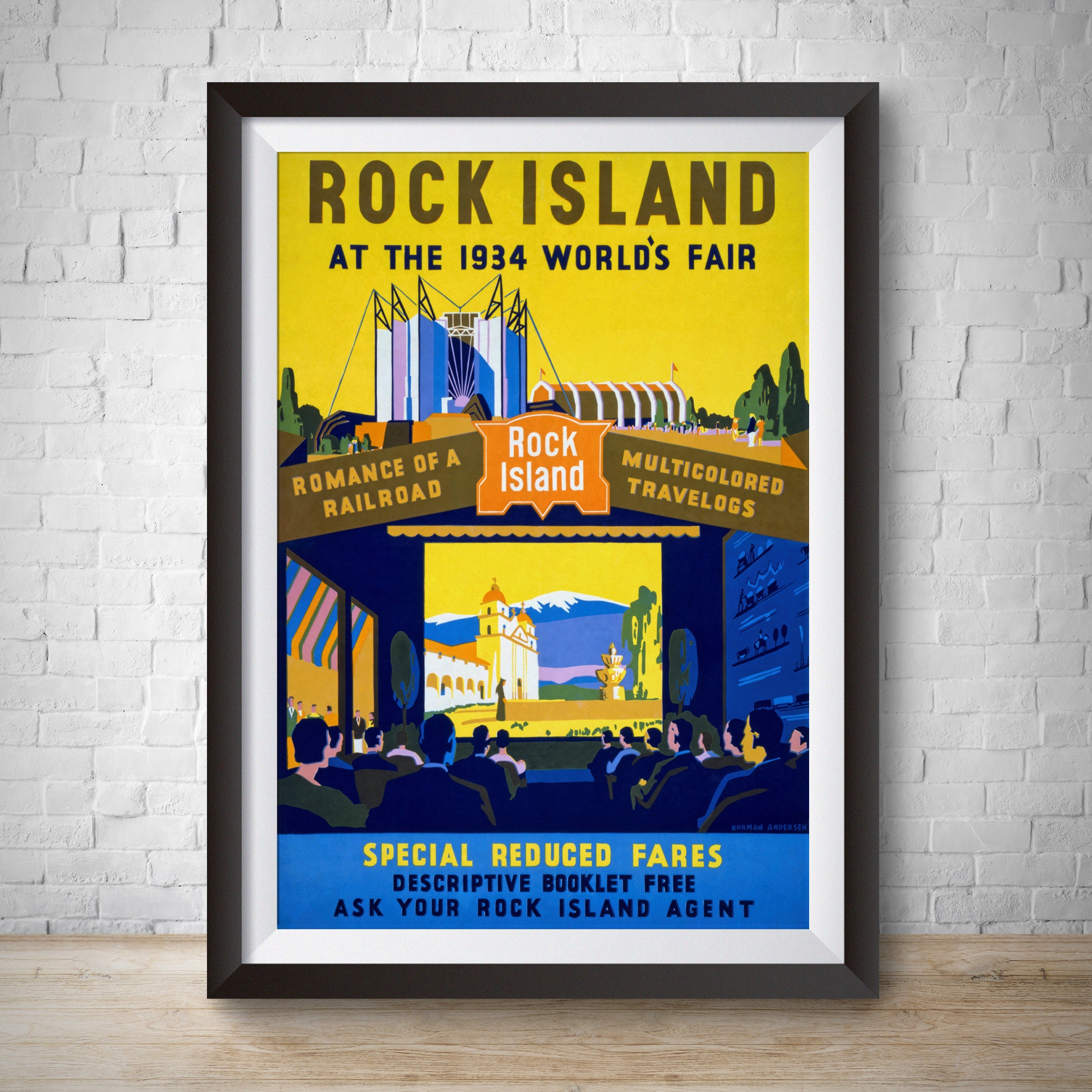 Rock Island Worlds Fair Poster 1934 Vintage Worlds Fair Adve | Inspire ...
