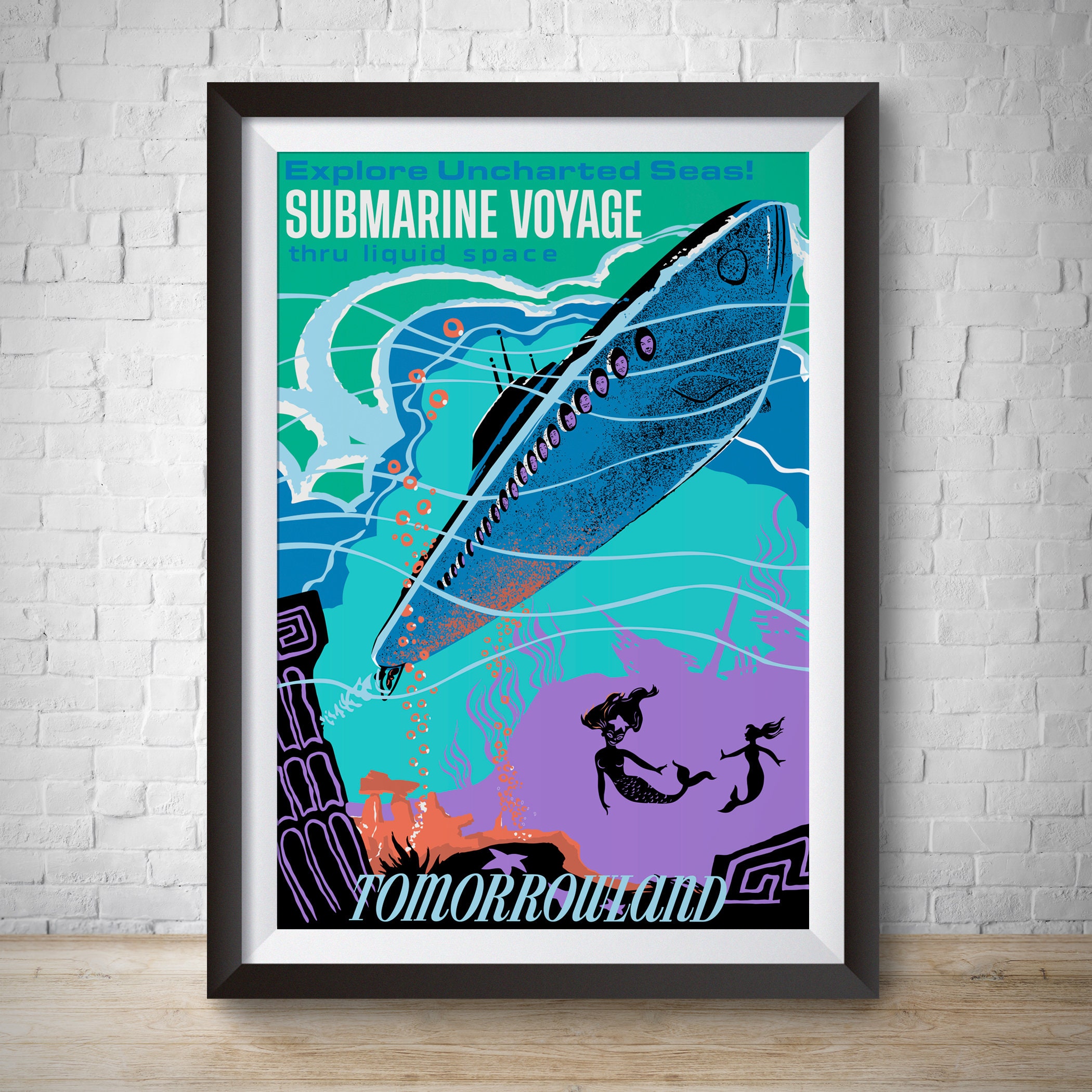 Submarine Voyage Tomorrowland Attraction Poster, Disneyland | Inspire ...