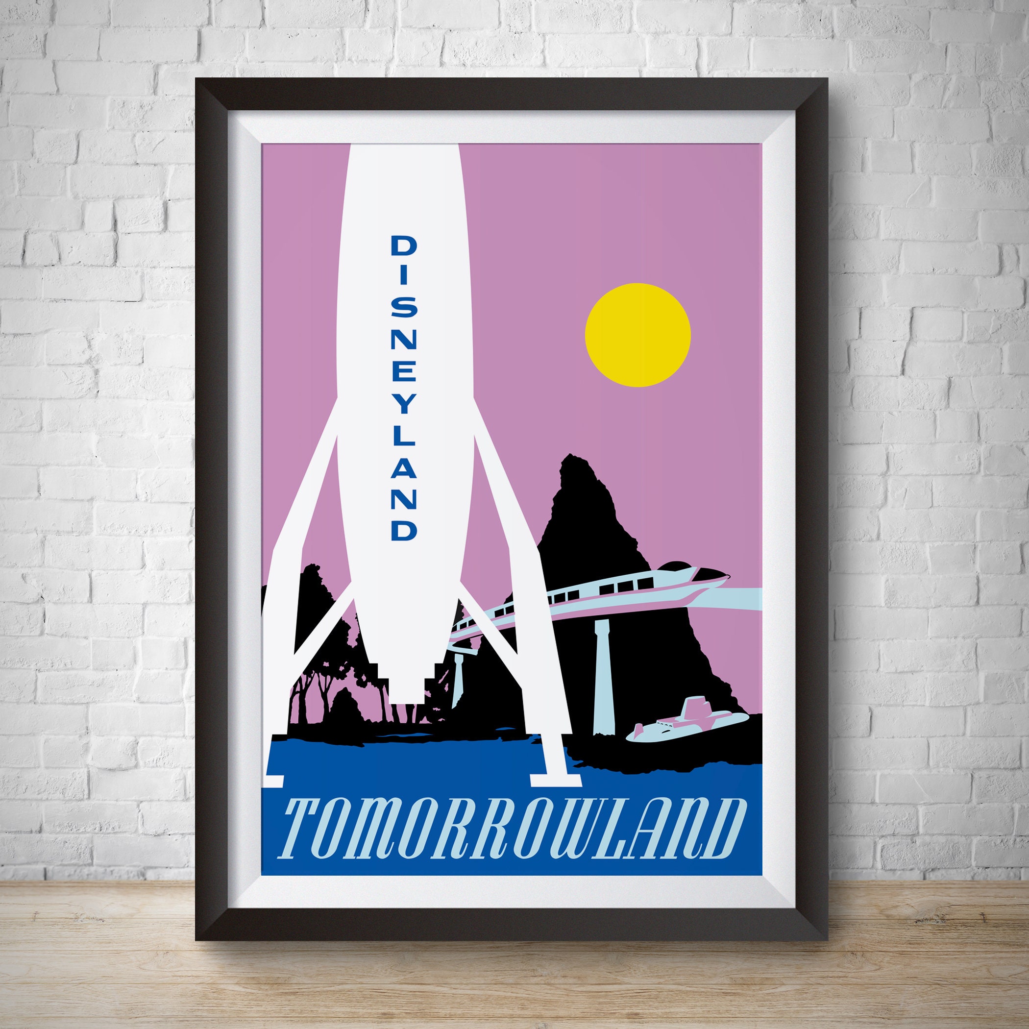 Tomorrowland Attraction Poster, Tomorrowland Disneyland Vint - Inspire ...