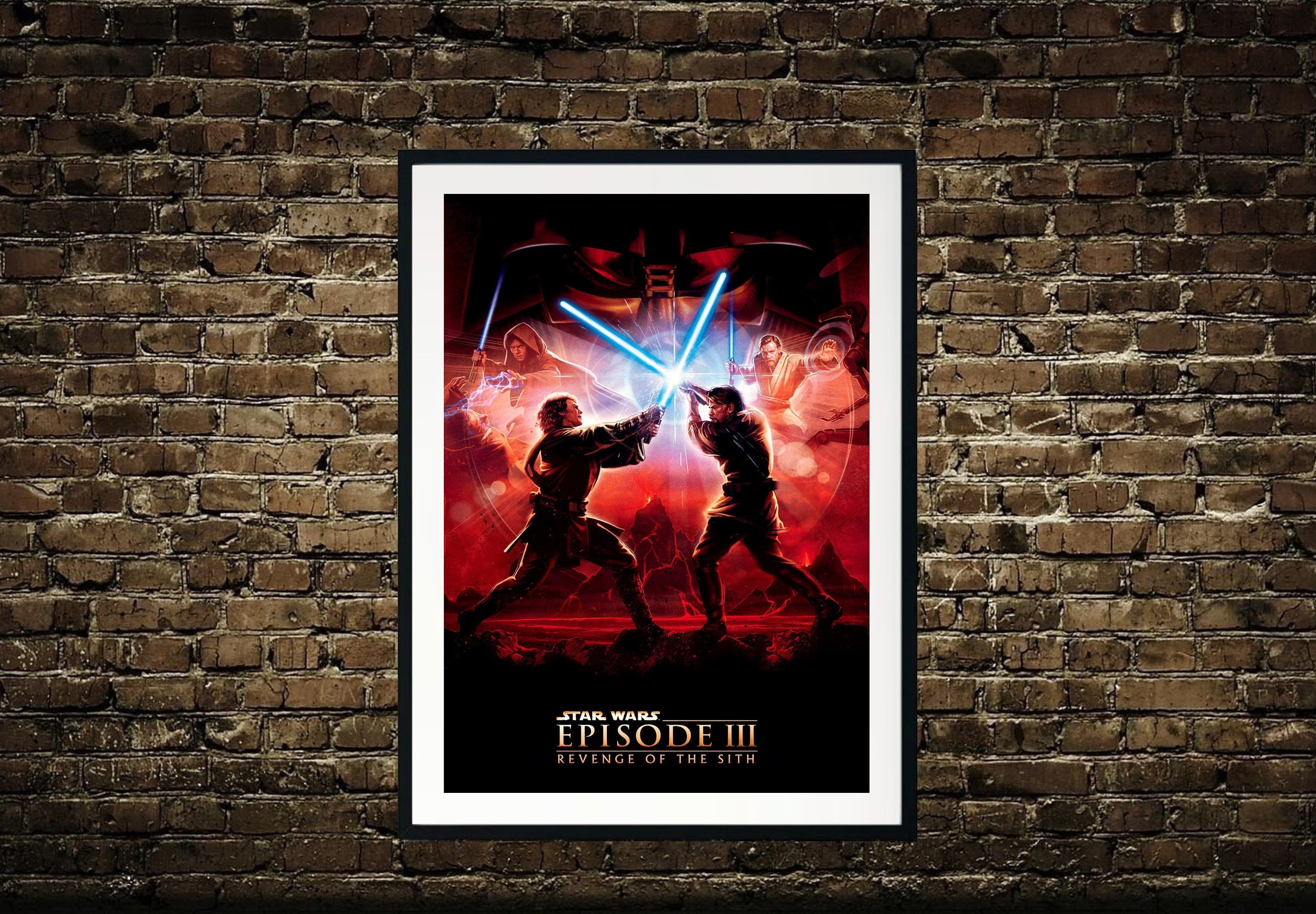 Anakin Skywalker Print Art,Starwars Anakin vs Obi Wan Poster | Inspire ...