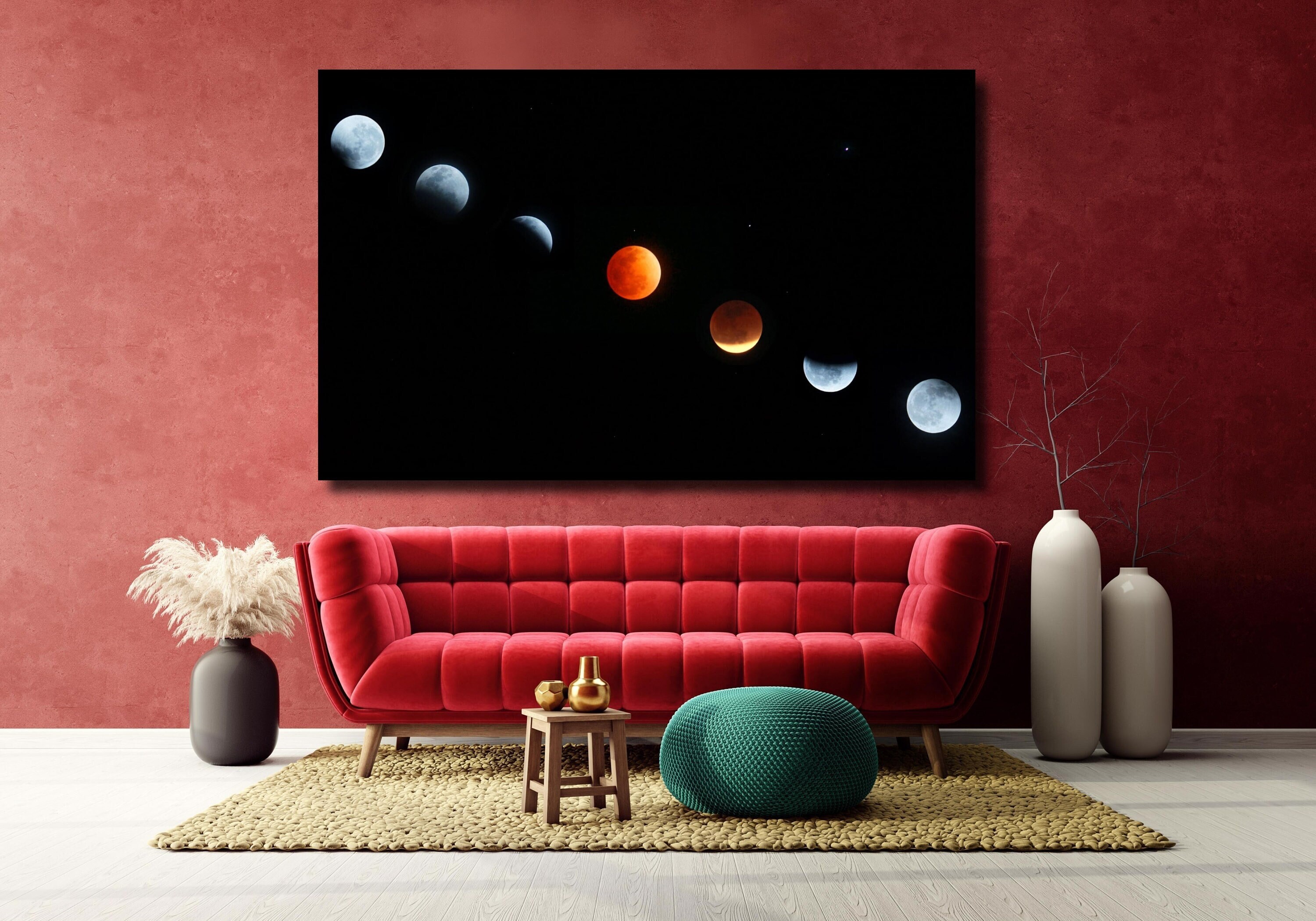 Blood Moon Poster, Phases of the Moons Poster, Phases of the | Inspire ...