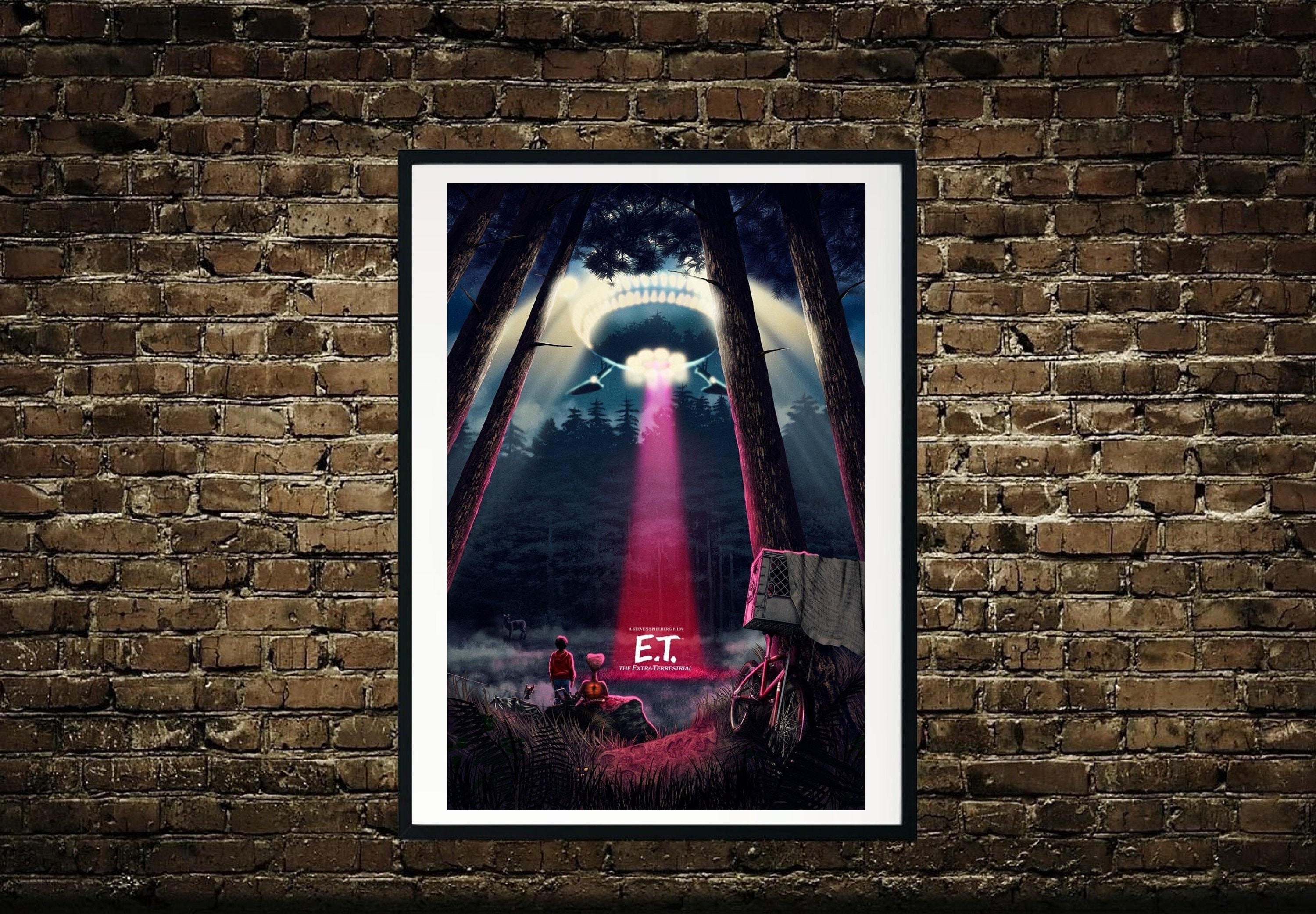 E.T. Movie Poster, E.T. The Extra Terrestrial Movie Canvas , - Inspire ...