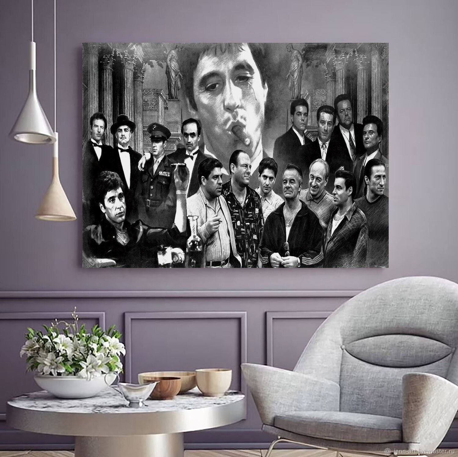 Gangsters Last Supper, Gansters Canvas Wall Art, Famous Gang | Inspire ...