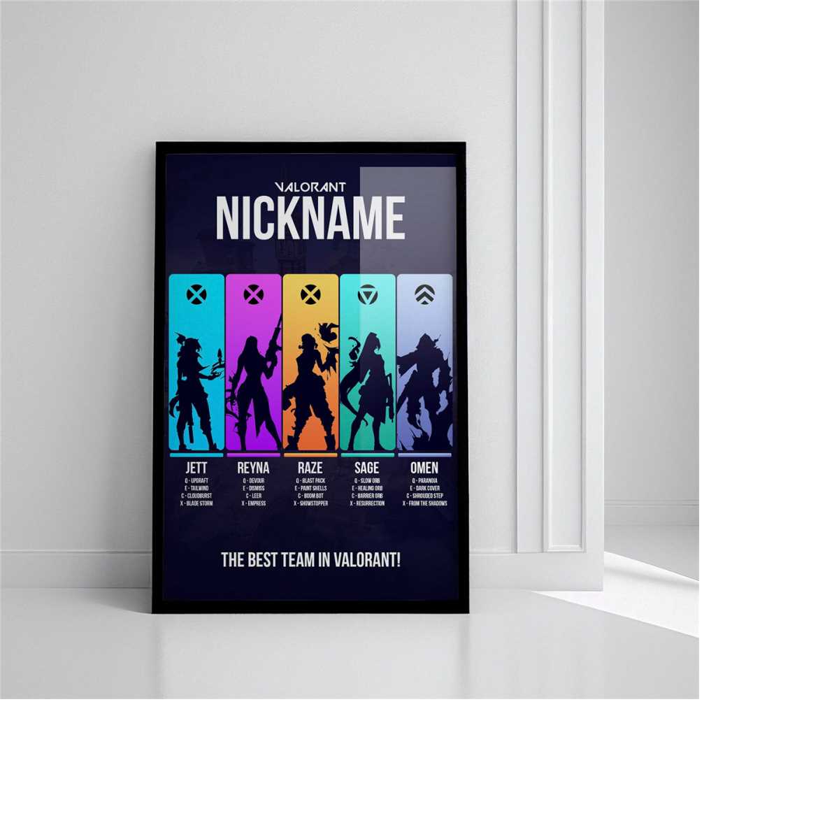 Valorant Team custom poster, Valorant Personalized, Valorant - Inspire ...