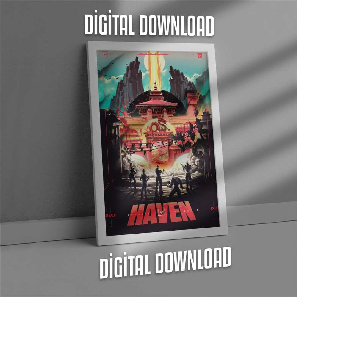 Valorant Map Haven Print | Valorant Poster, art | Inspire Uplift