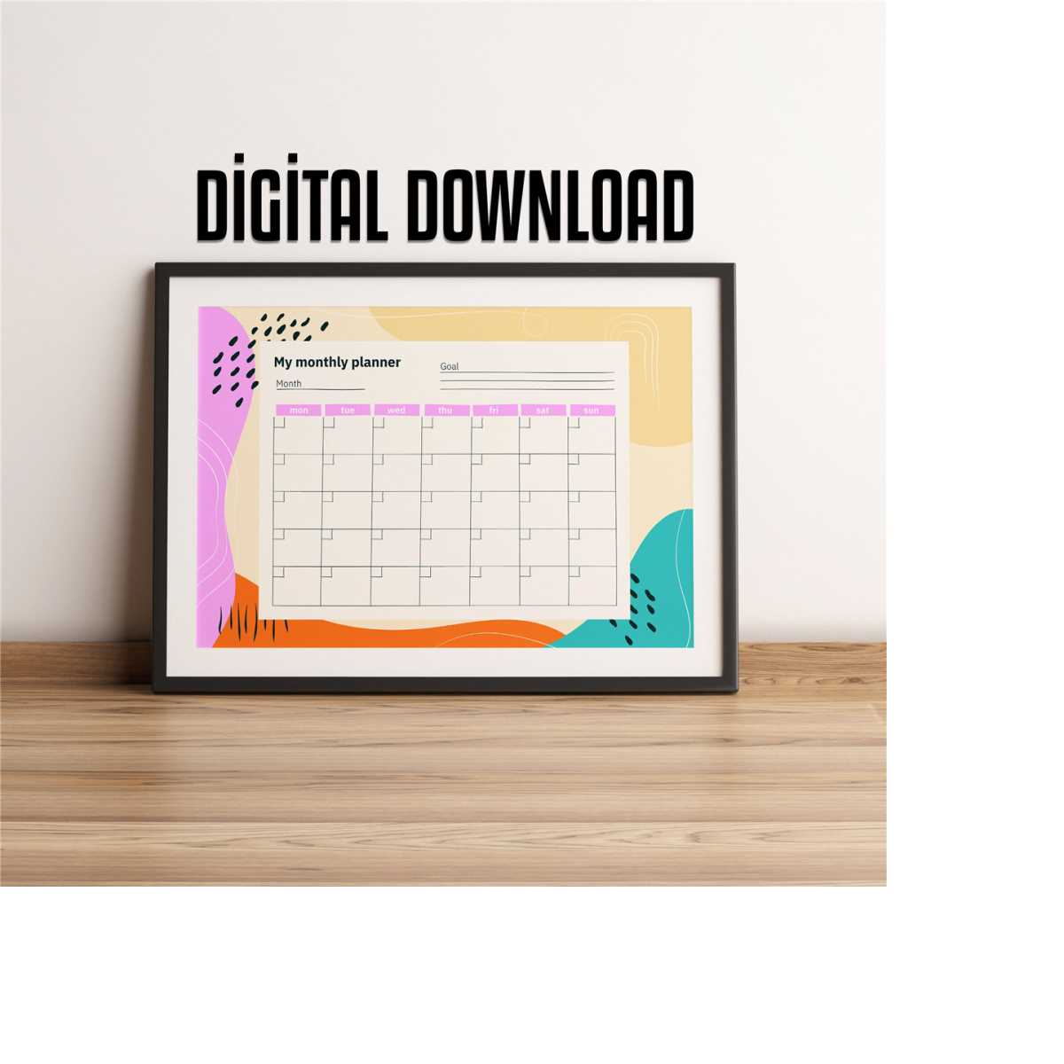 Monthly Planner, Monthly Calendar, Undated Sheets, Calendar | Inspire ...