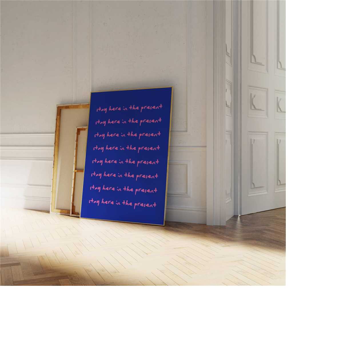 BE PRESENT Poster, Quote Poster, Typography Print, Trendy | Inspire Uplift