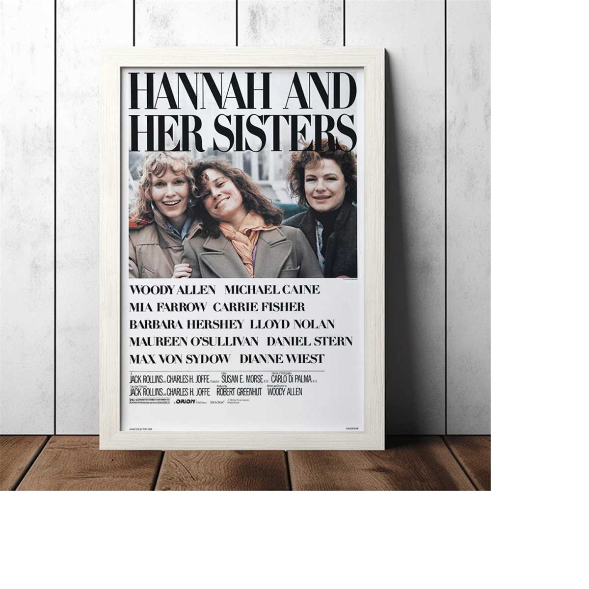 Hannah and Her Sisters (1986) Classic Movie Poster | Inspire Uplift