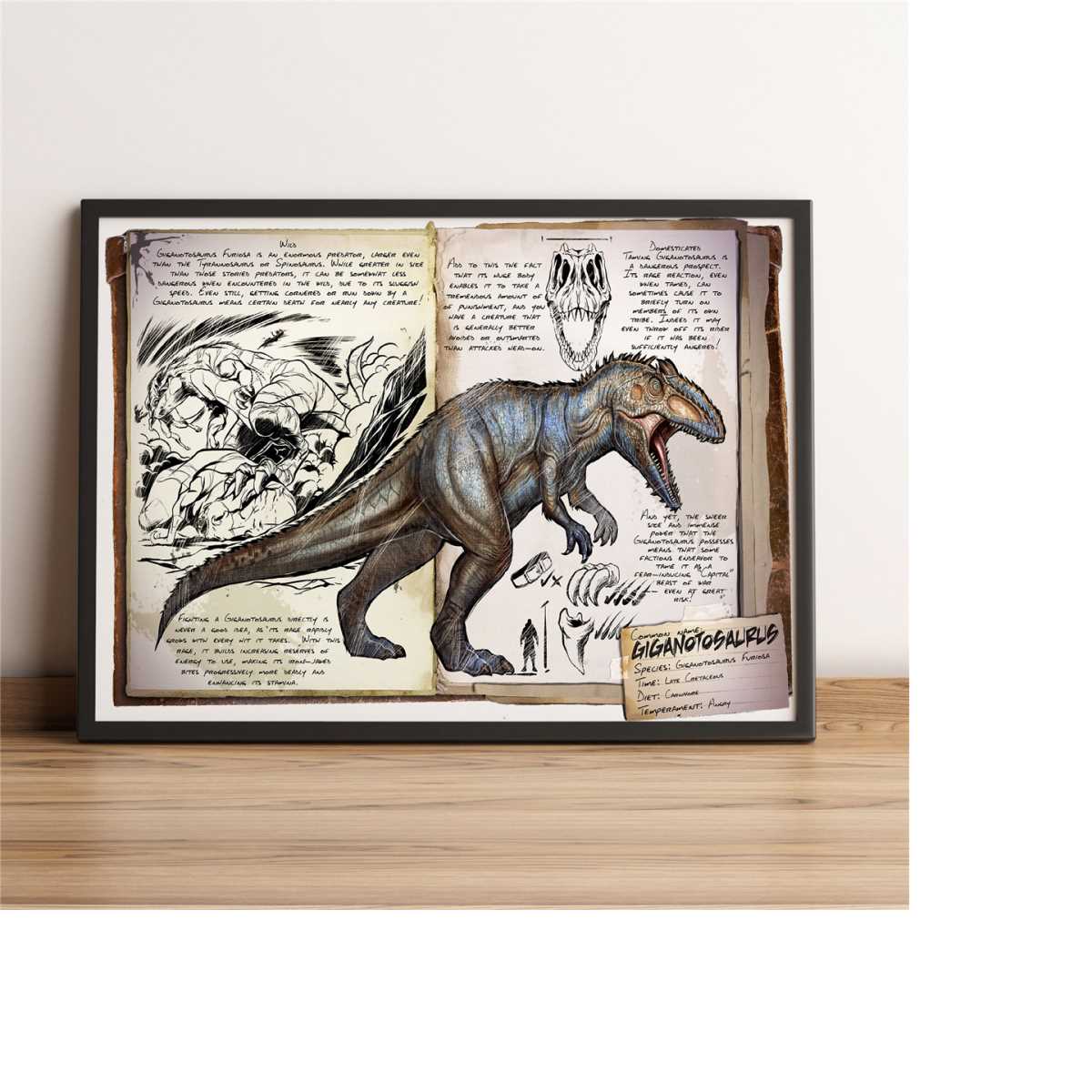 Ark: Survival Evolved Poster, Dossiers Wall Art, Dinosaur - Inspire Uplift