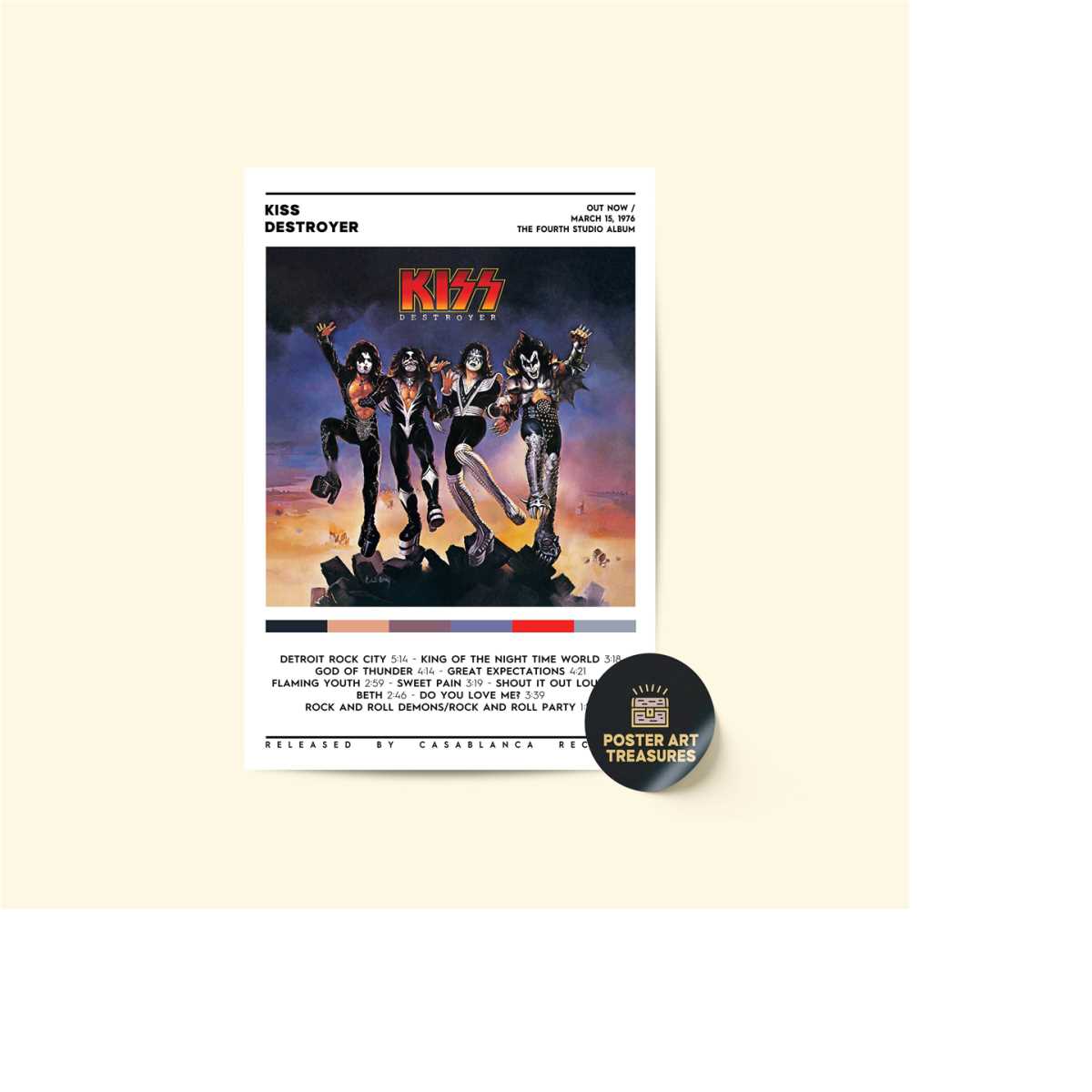 Kiss - Destroyer Cover Poster / Album Poster | Inspire Uplift