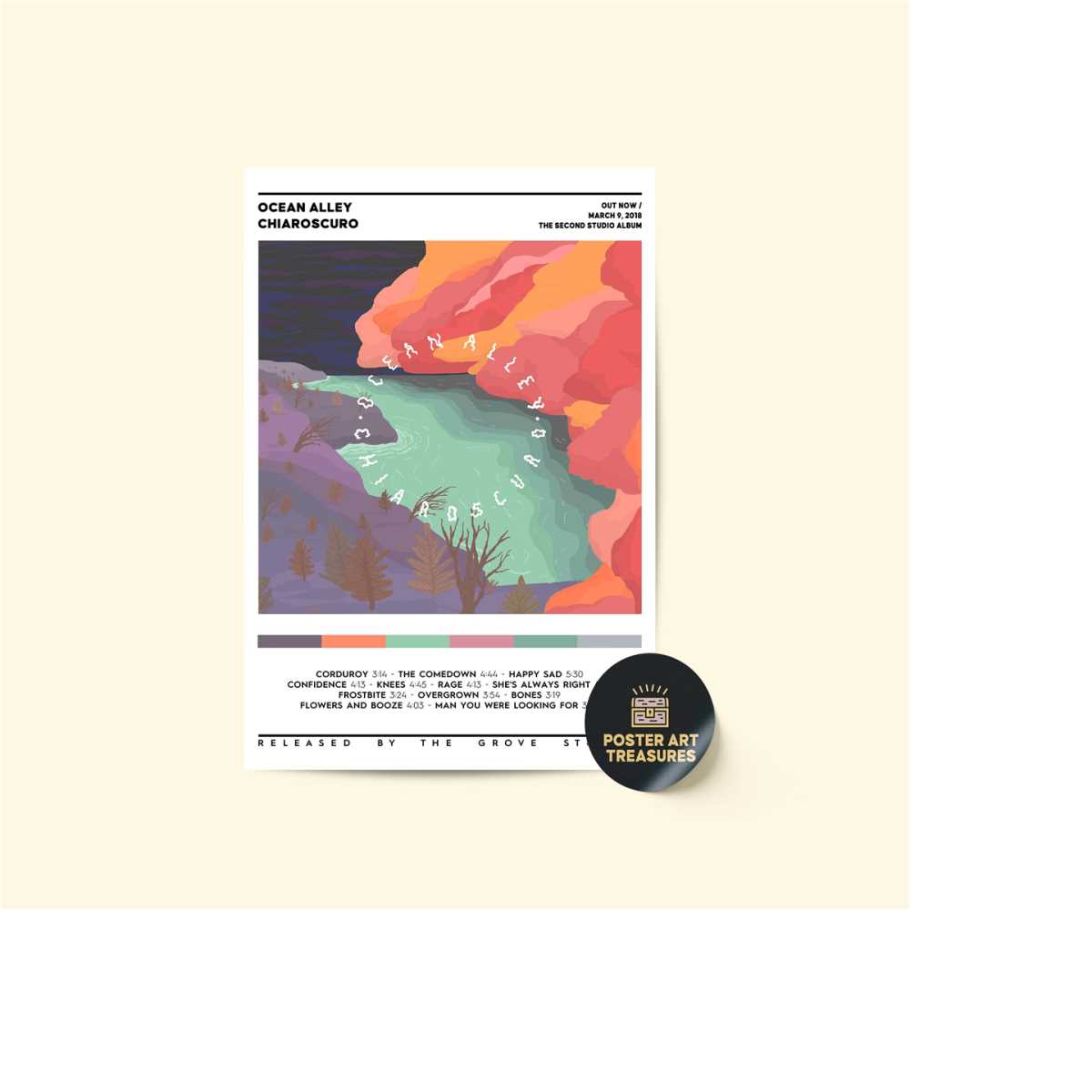 Ocean Alley - Chiaroscuro Album Cover Poster, Tracklist | Inspire Uplift