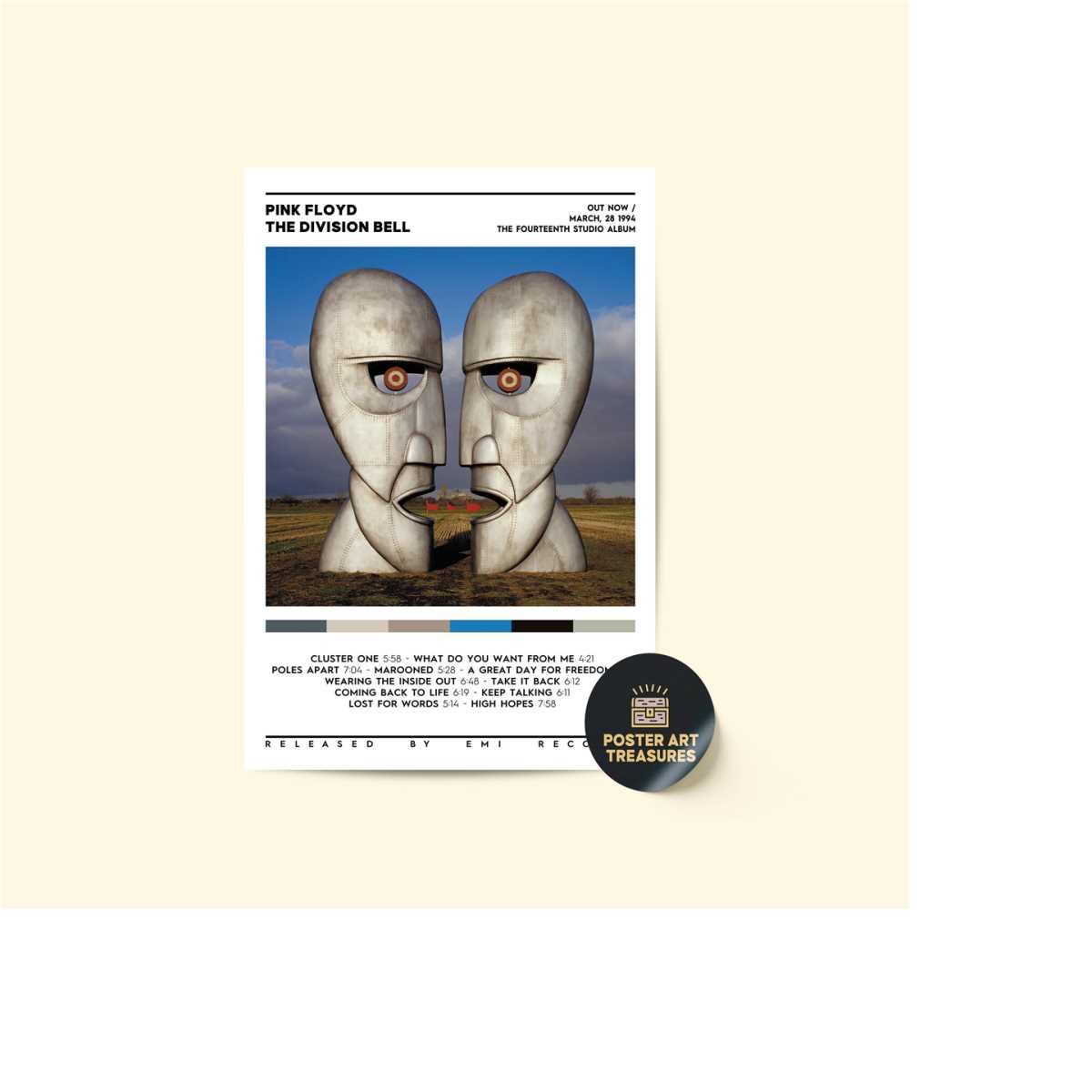 Pink Floyd - The Division Bell Album Poster | Inspire Uplift