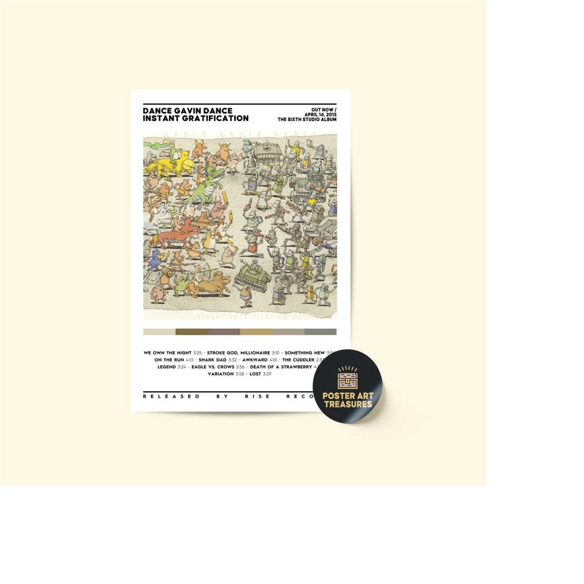 Dance Gavin Dance - Instant Gratification Album Poster | Inspire Uplift