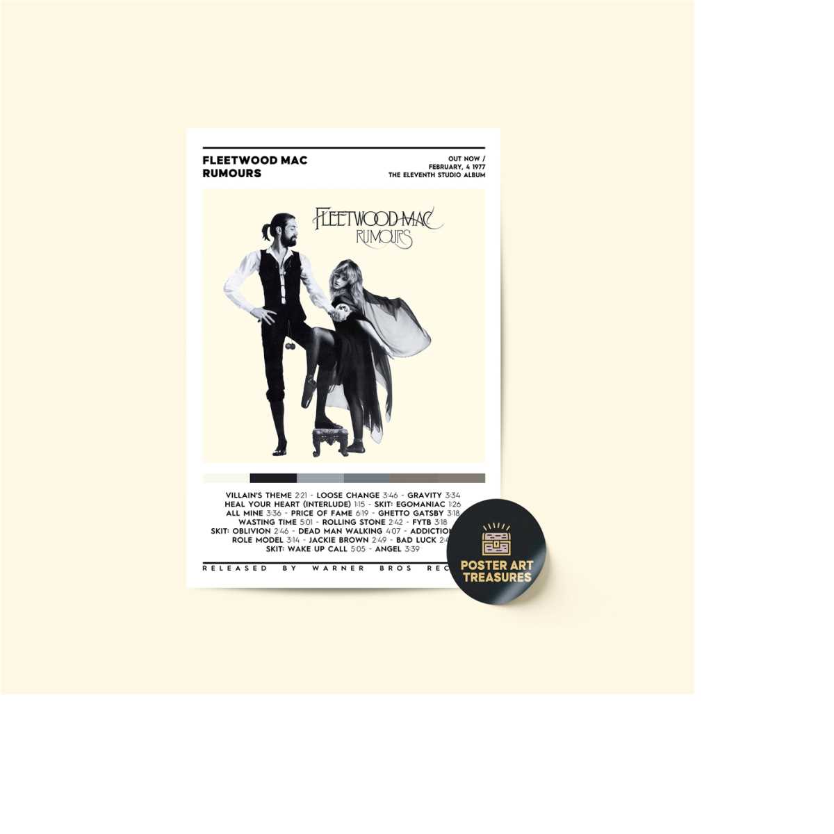 Fleetwood Mac Rumours Album Cover Poster | 3 | Inspire Uplift