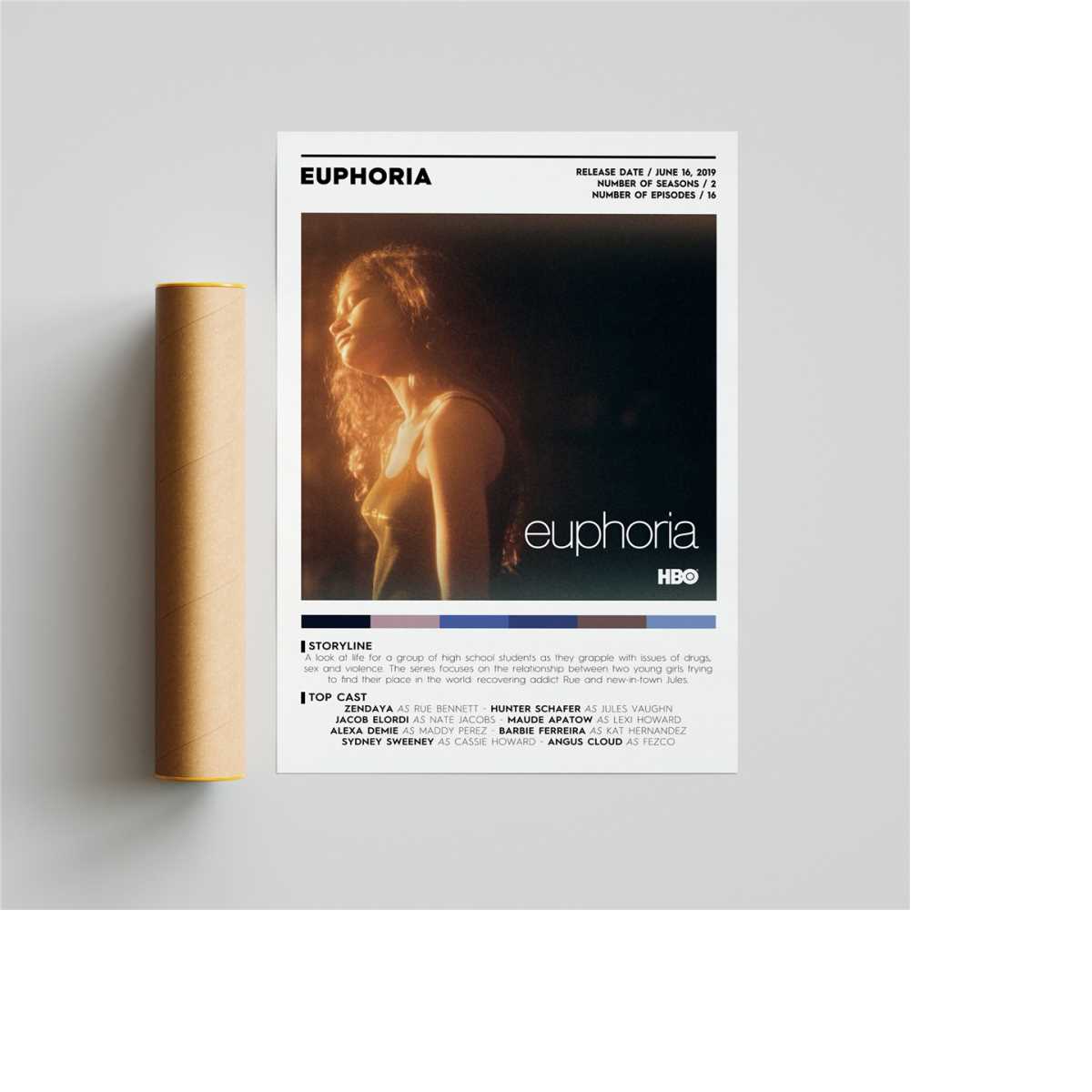 Euphoria TV Show Poster, TV Poster, Wall Art, | Inspire Uplift