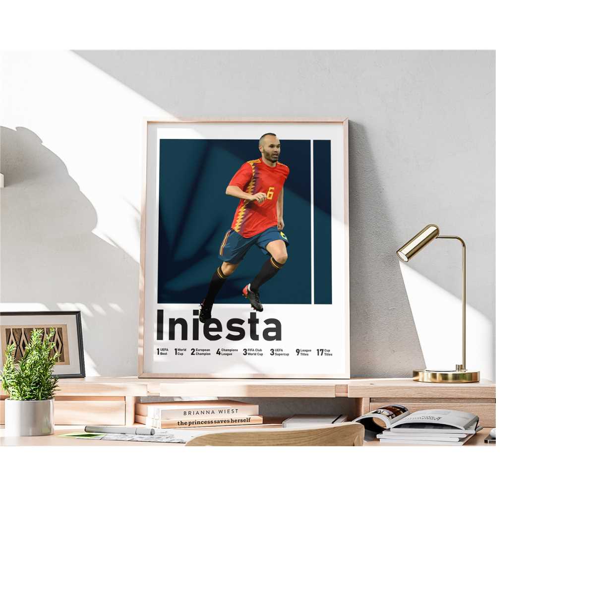 Printable Andres Iniesta Poster, Spanish Soccer Legend, Inie | Inspire ...
