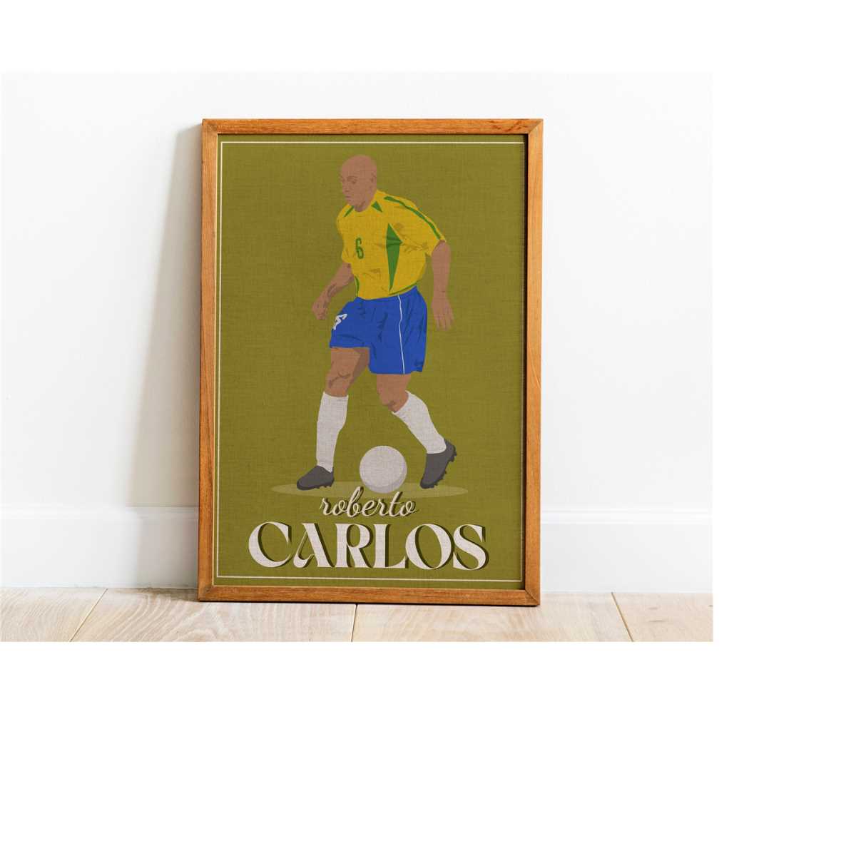 Printable Roberto Carlos Wall Print, Handdrawing Football Po - Inspire ...