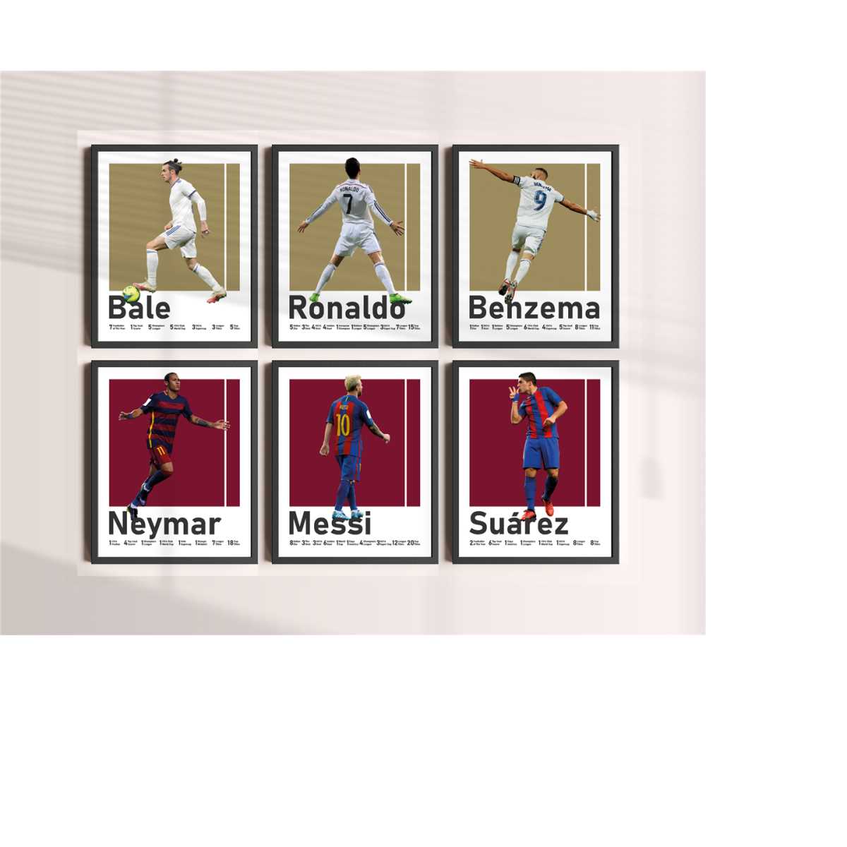 Printable Football Stars Posters Bundle, Messi Neymar Suarez | Inspire ...