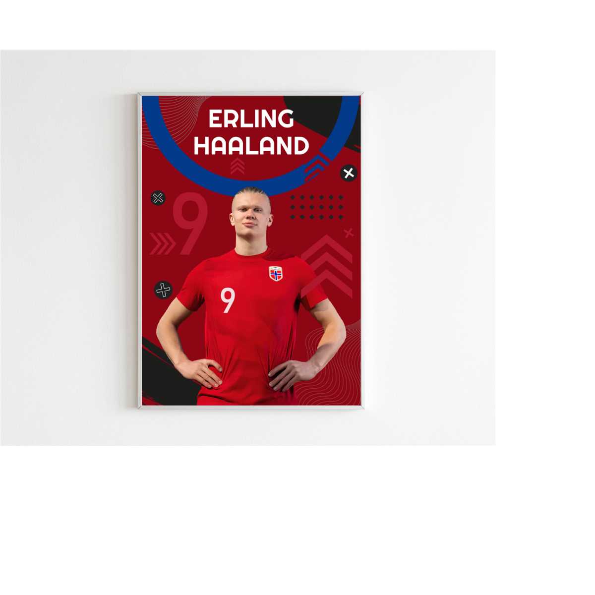 Printable Erling Haaland Wall Print, Sport Themed Art | Inspire Uplift