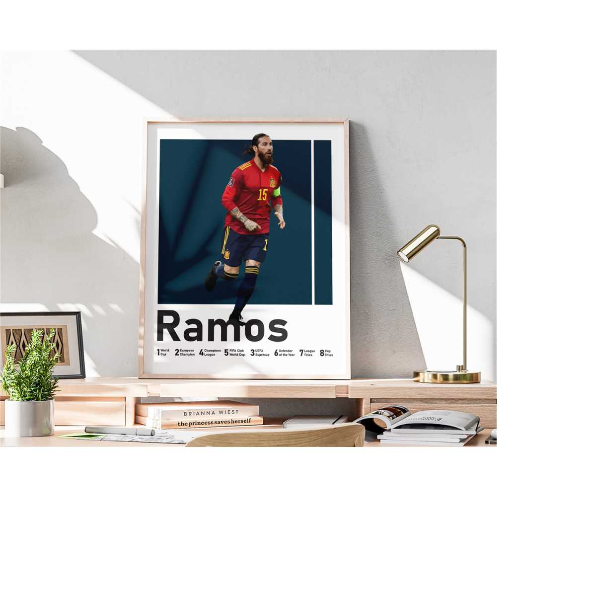 Printable Sergio Ramos Poster, Man Cave Decoration, Ramos | Inspire Uplift
