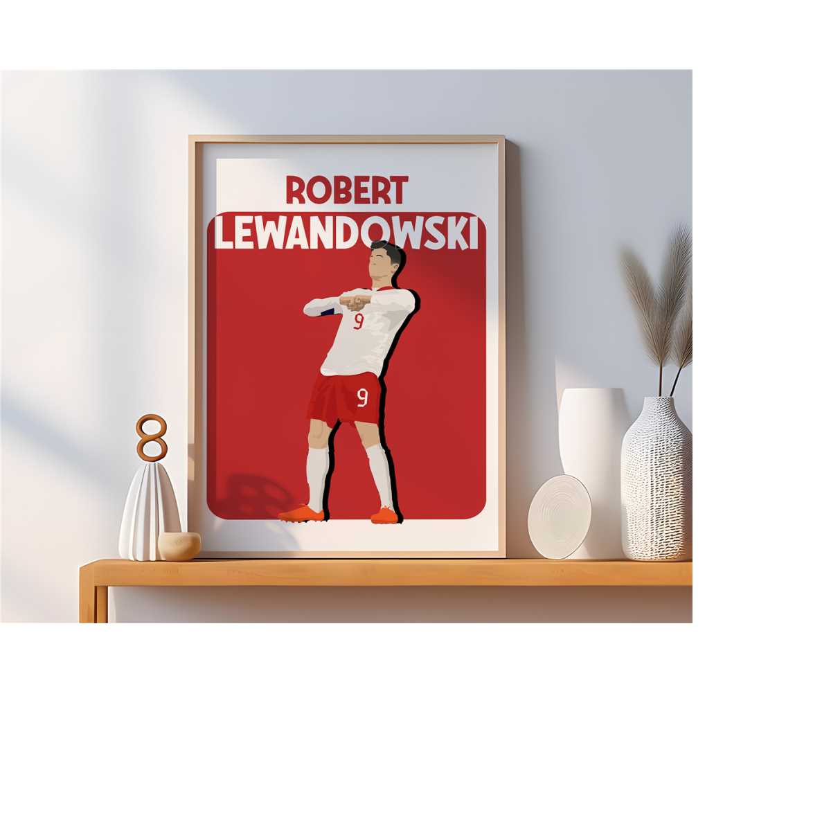 Hand Drawn Football Poster, Printable Robert Lewandowski Dra - Inspire ...