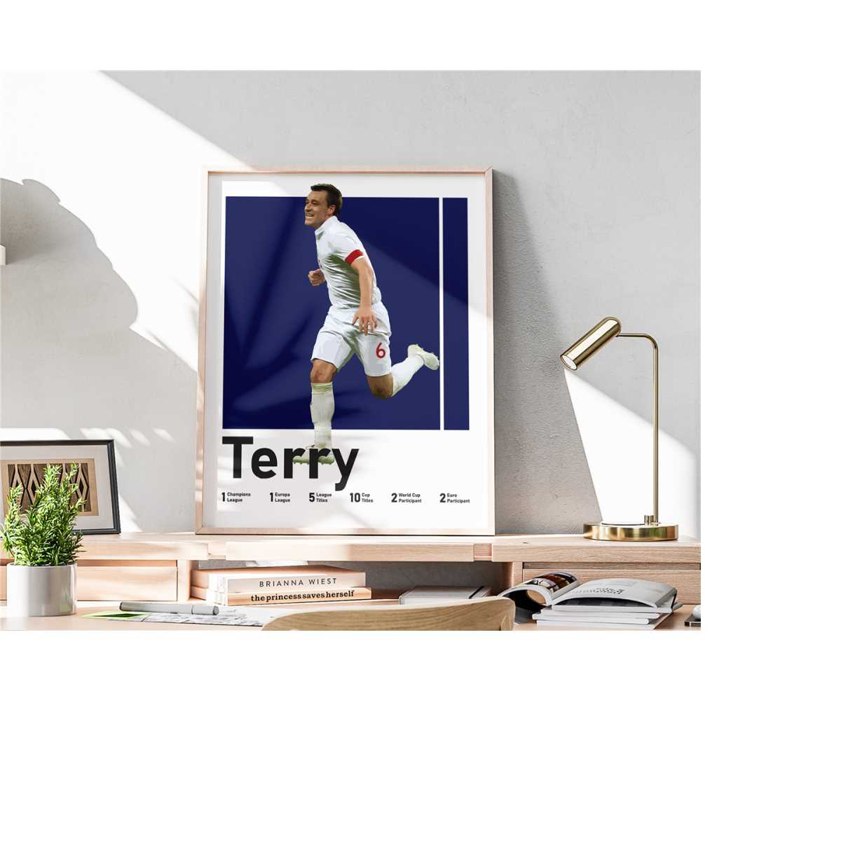 Printable John Terry Poster, English Legendary Football Defe | Inspire ...
