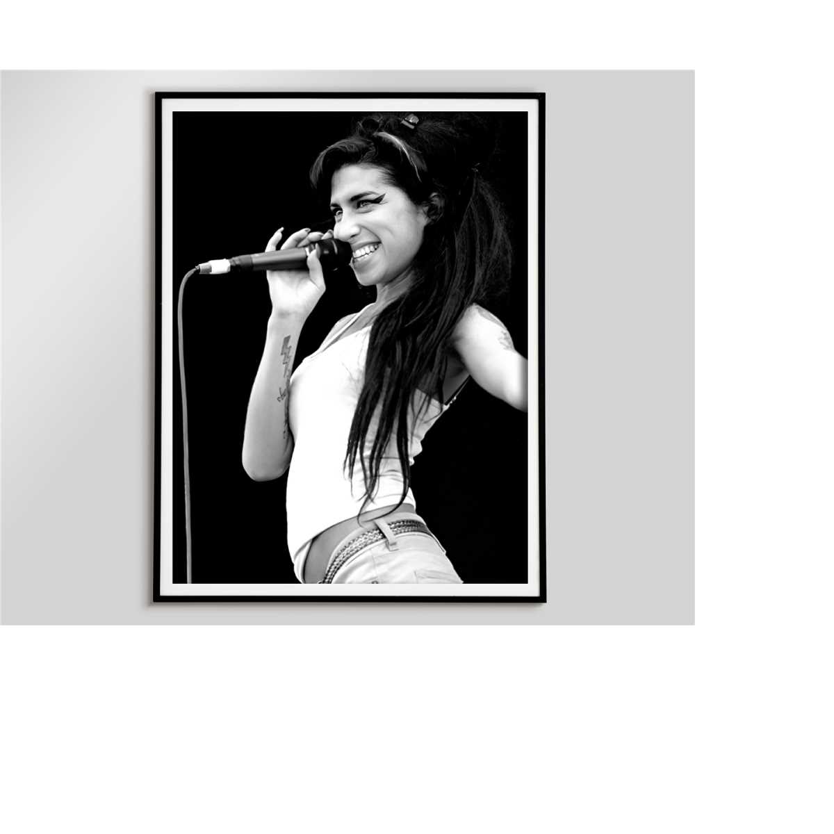 Vintage Amy Winehouse Concert Poster, Black and White, - Inspire Uplift