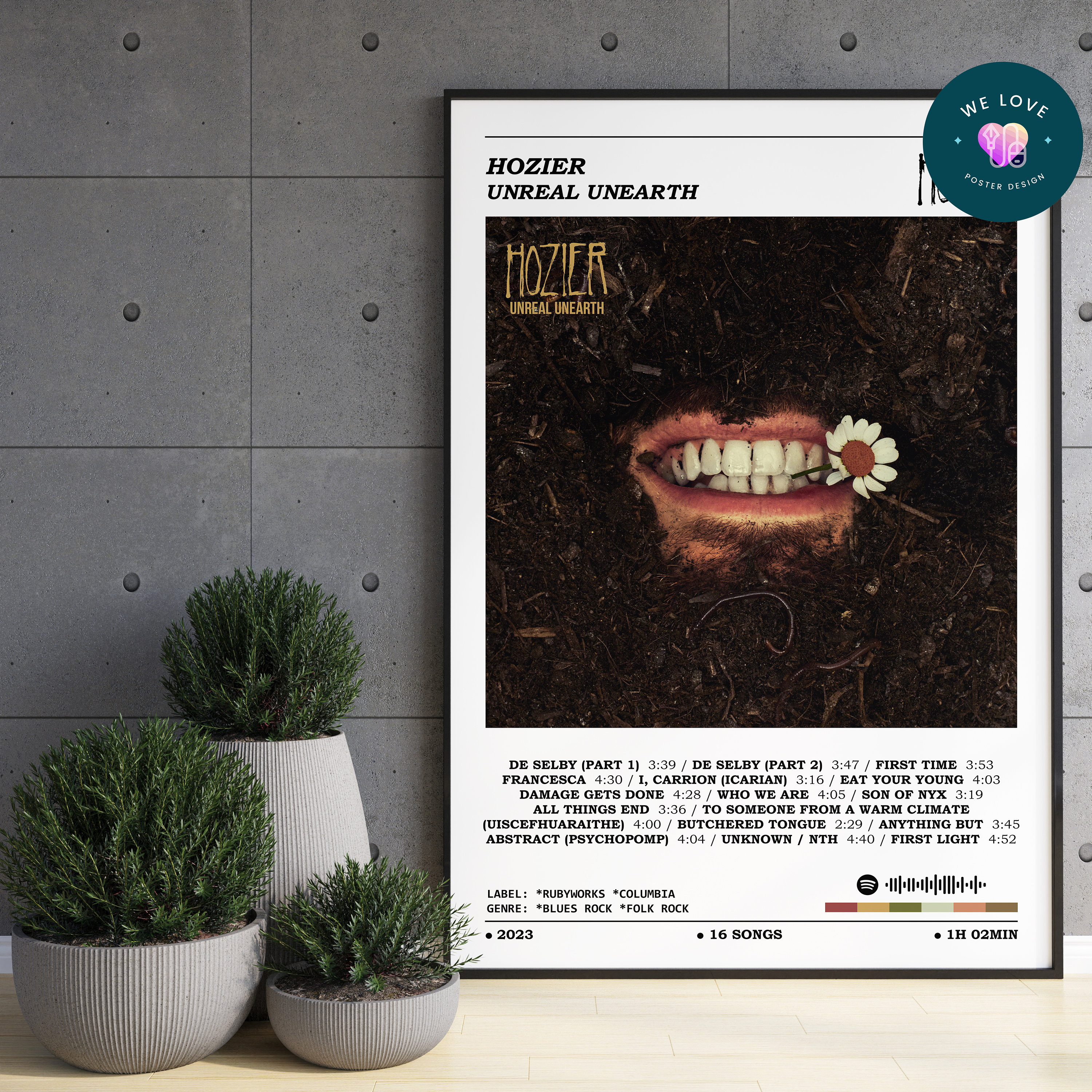 Hozier Unreal Unearth Album Poster Hozier Poster Album Co | Inspire Uplift