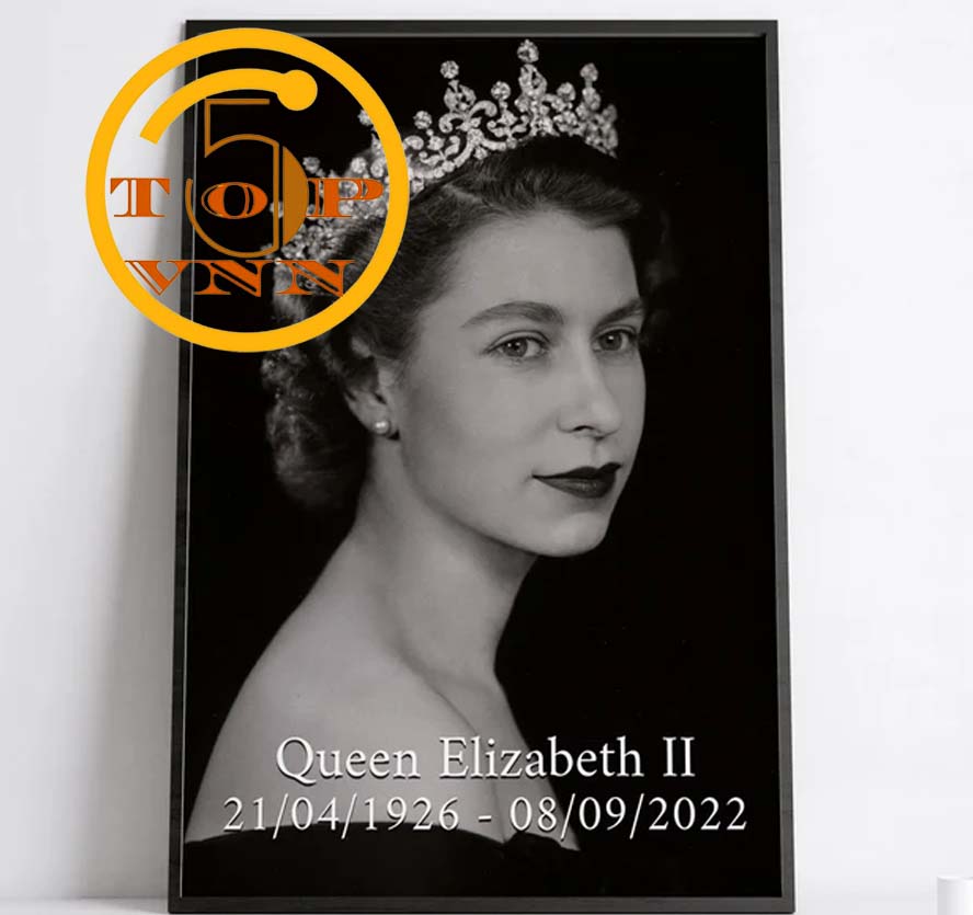 RIP Queen Elizabeth II portrait Poster Canvas | Inspire Uplift