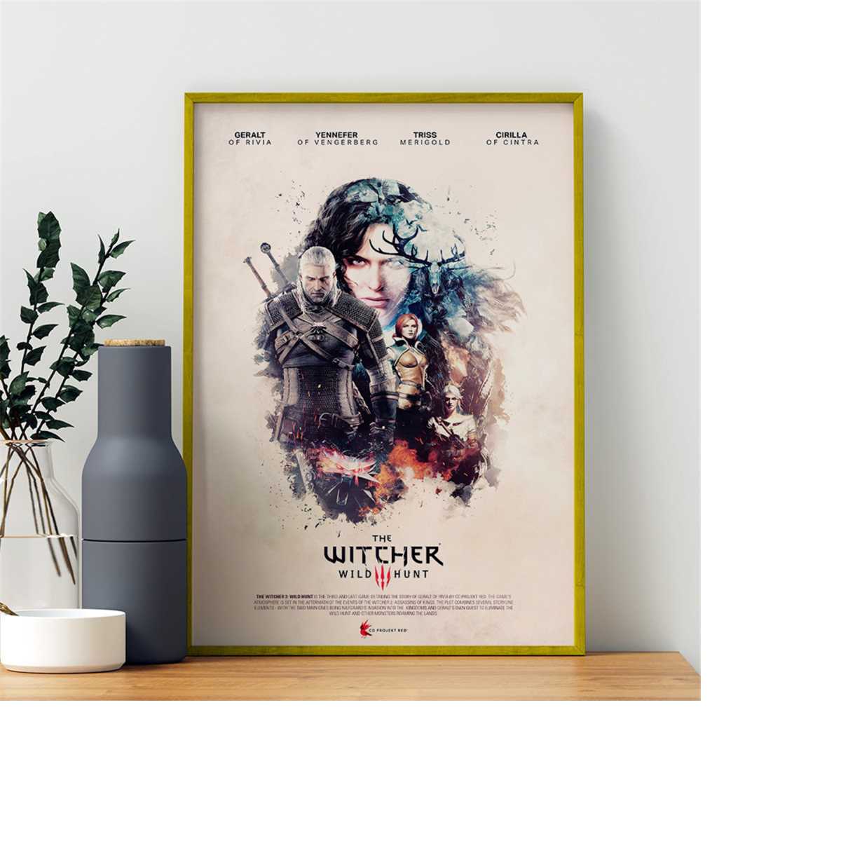 The Witcher 3 Wild Hunt Poster, Gaming Room | Inspire Uplift