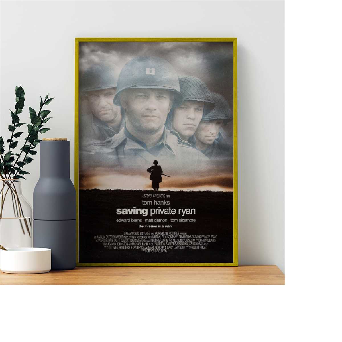 Saving Private Ryan Movie Poster, 90s MOVIE POSTER - Inspire Uplift
