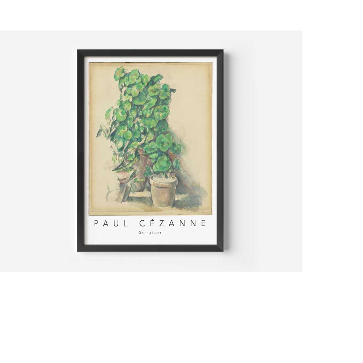 Paul Cezanne, Geraniums, Mid-Century Art Poster, Famous Pain | Inspire ...