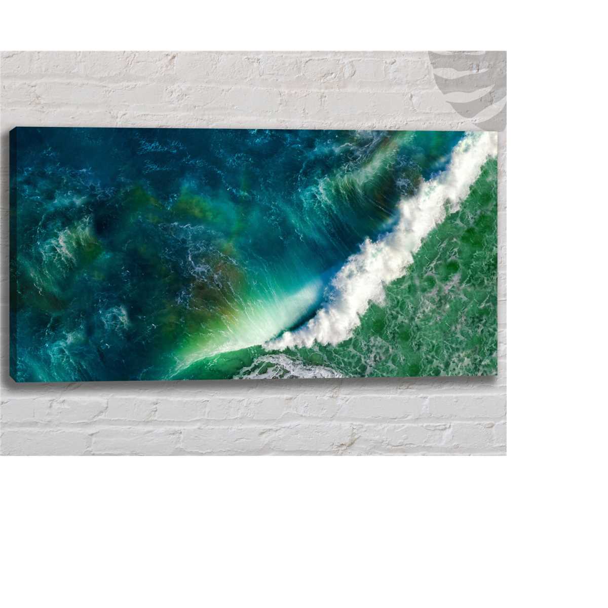 Waves in Ocean Wall Art | Ocean Wave | Inspire Uplift