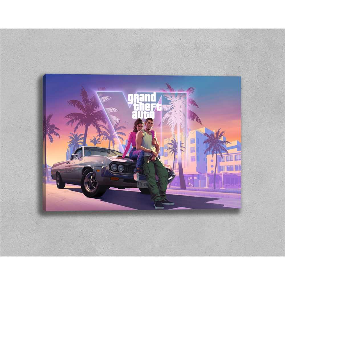 Gta VI Vice City Poster | Gta 6 | Inspire Uplift