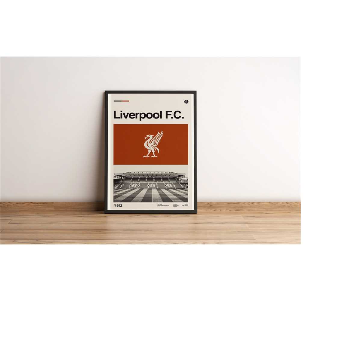 Liverpool FC Poster, Anfield Stadium Poster, Football Poster | Inspire ...