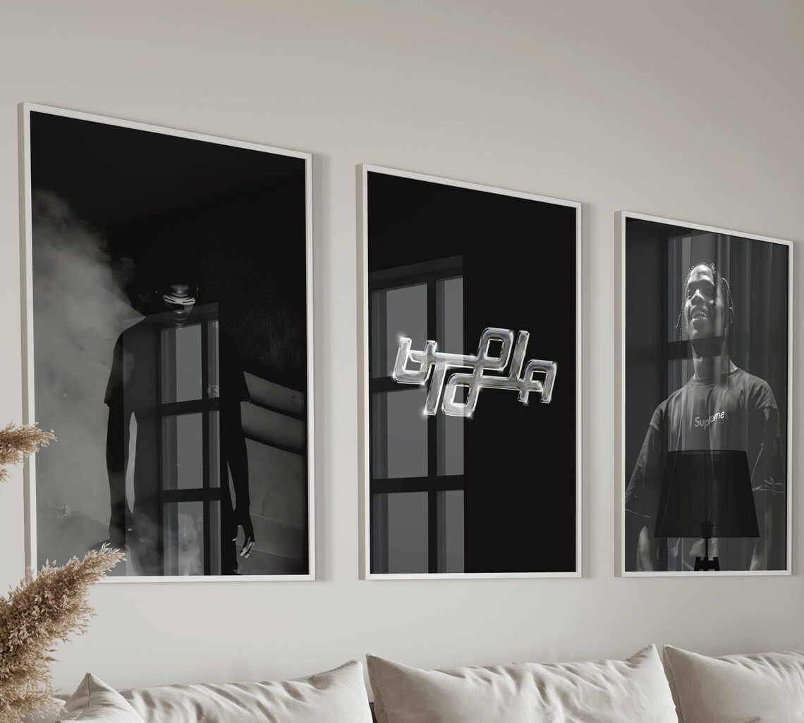 Utopia Travis Scott Poster Set of 3, Travis Scott Posters, U | Inspire ...