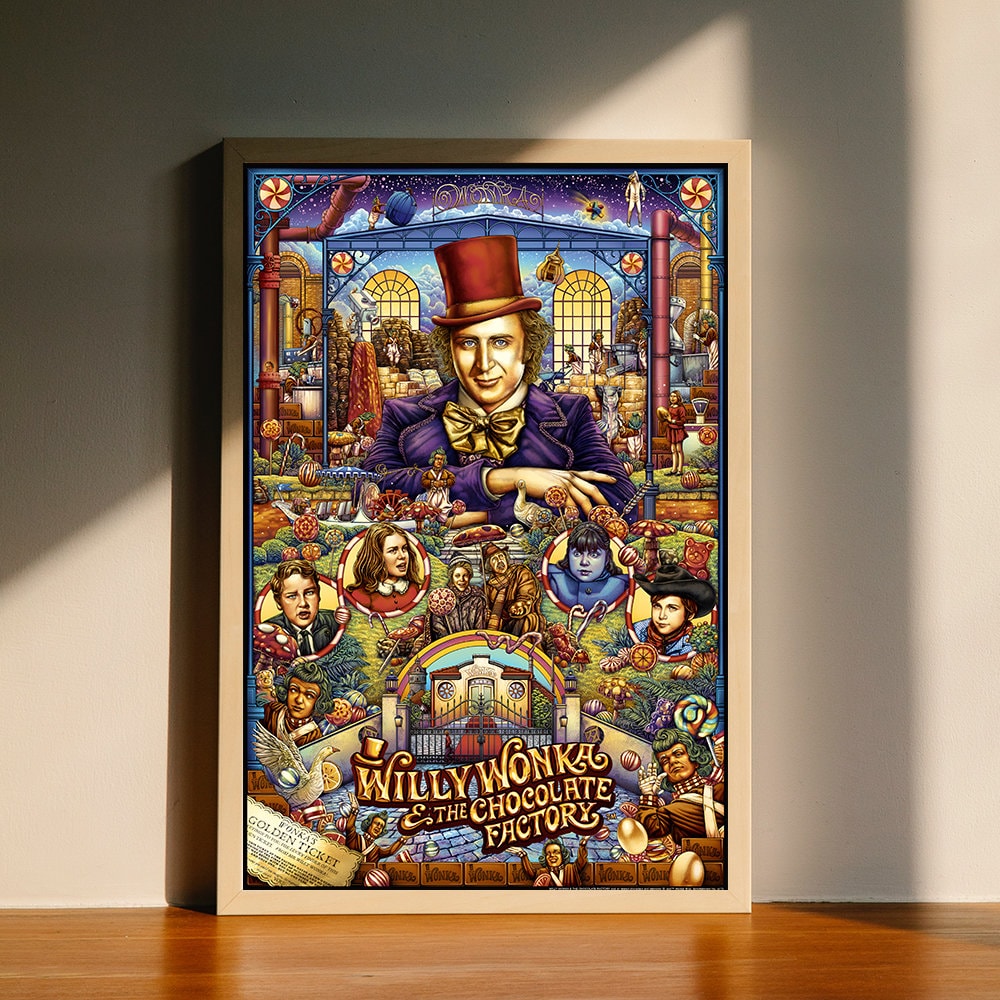 Willy Wonka And The Chocolate Factory Canvas Poster, Wall Ar | Inspire ...
