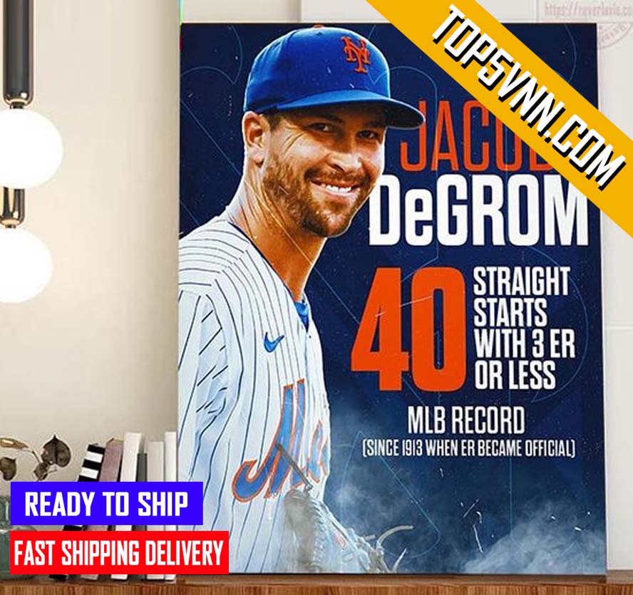TREND Jacob DeGrom 40 Straight Starts New MLB Record For Fan - Inspire ...