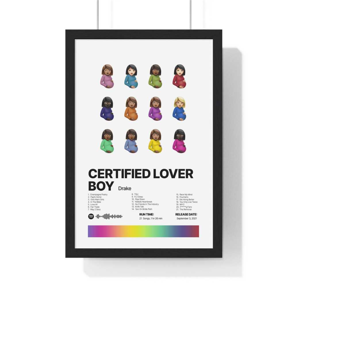 Certified Lover Boy Drake Album Print Satin Poster | Inspire Uplift