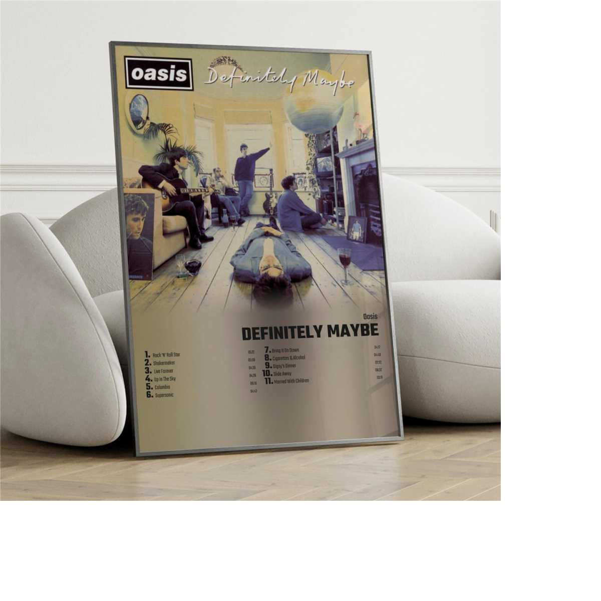 Oasis - Definitely Maybe Album Cover Poster Wall - Inspire Uplift