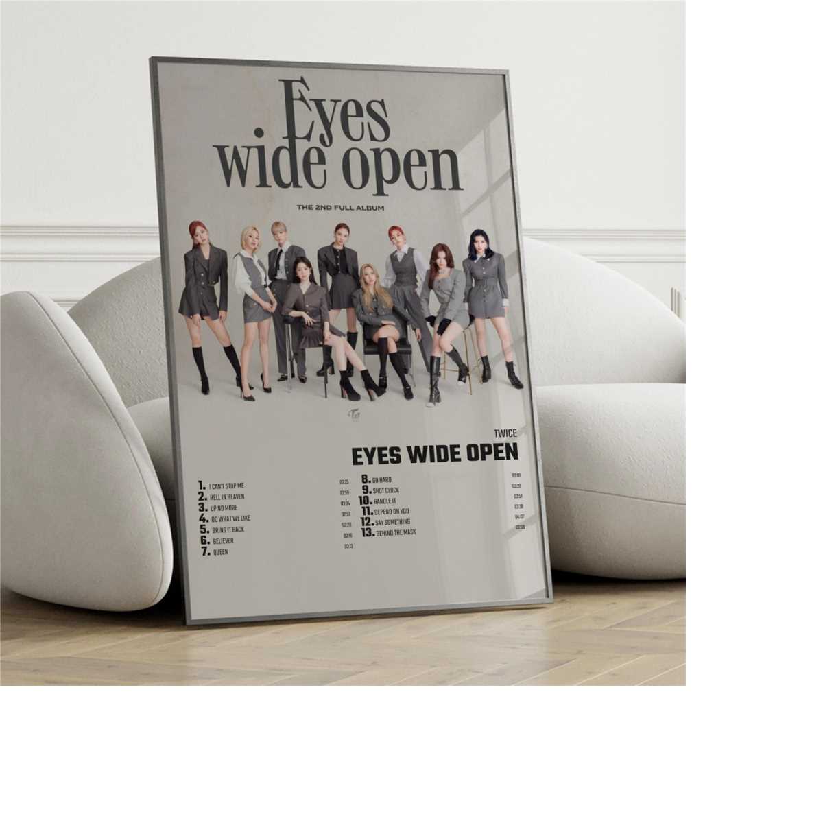 Twice - Eyes Wide Open Album Cover Poster | Inspire Uplift