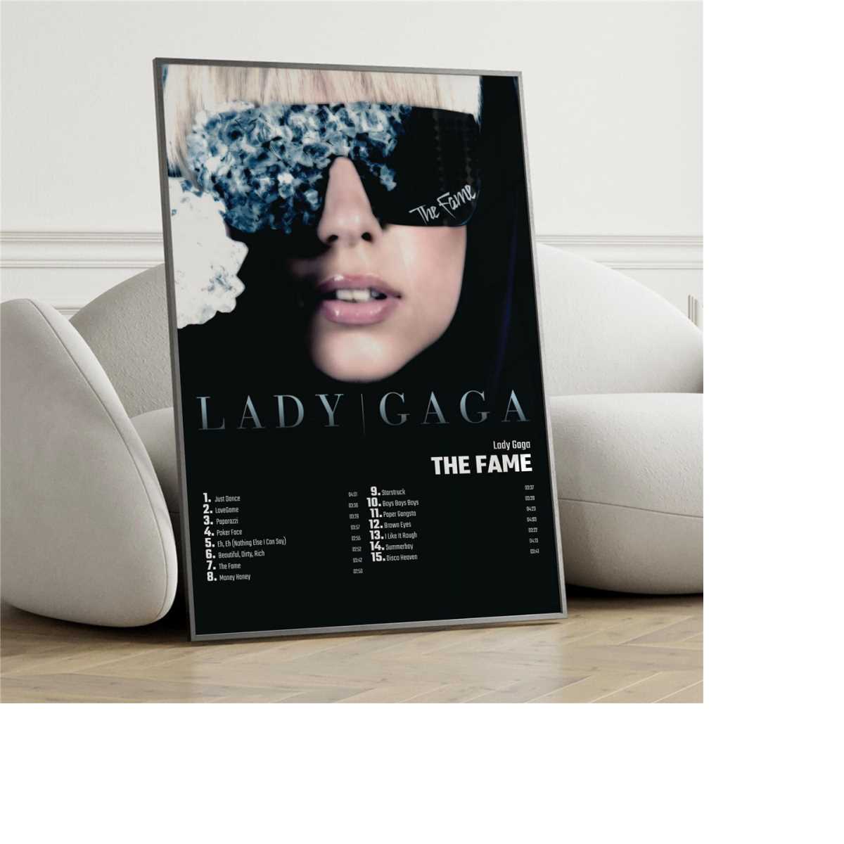 Lady Gaga - The Fame Album Cover Poster - Inspire Uplift