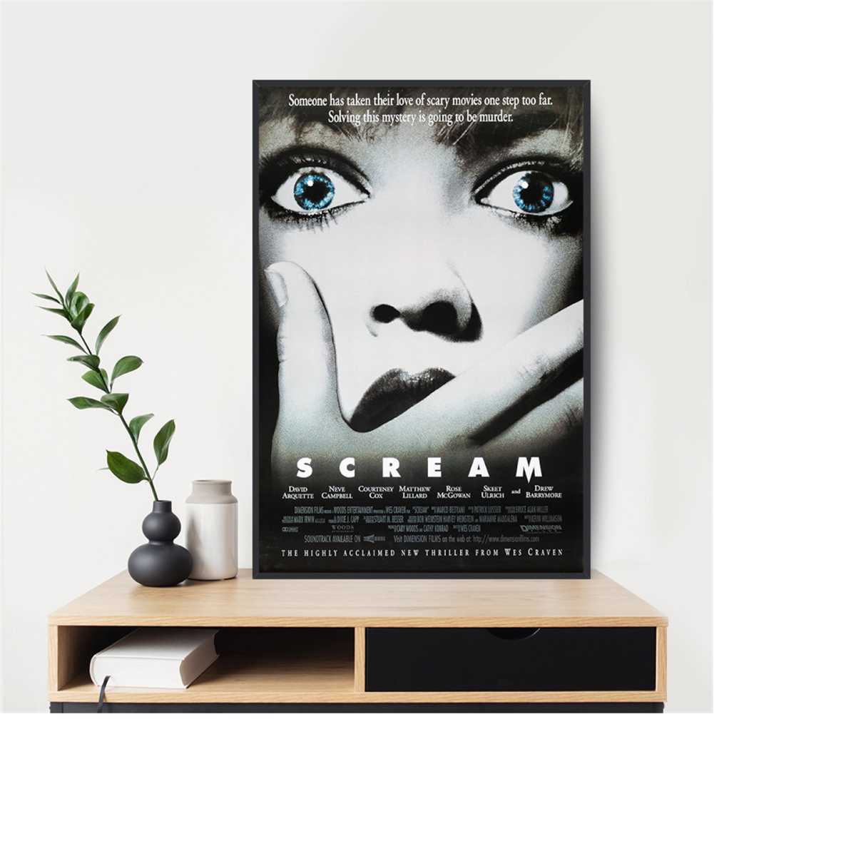Scream Drew Barrymore 1996 Movie Poster Art Room - Inspire Uplift
